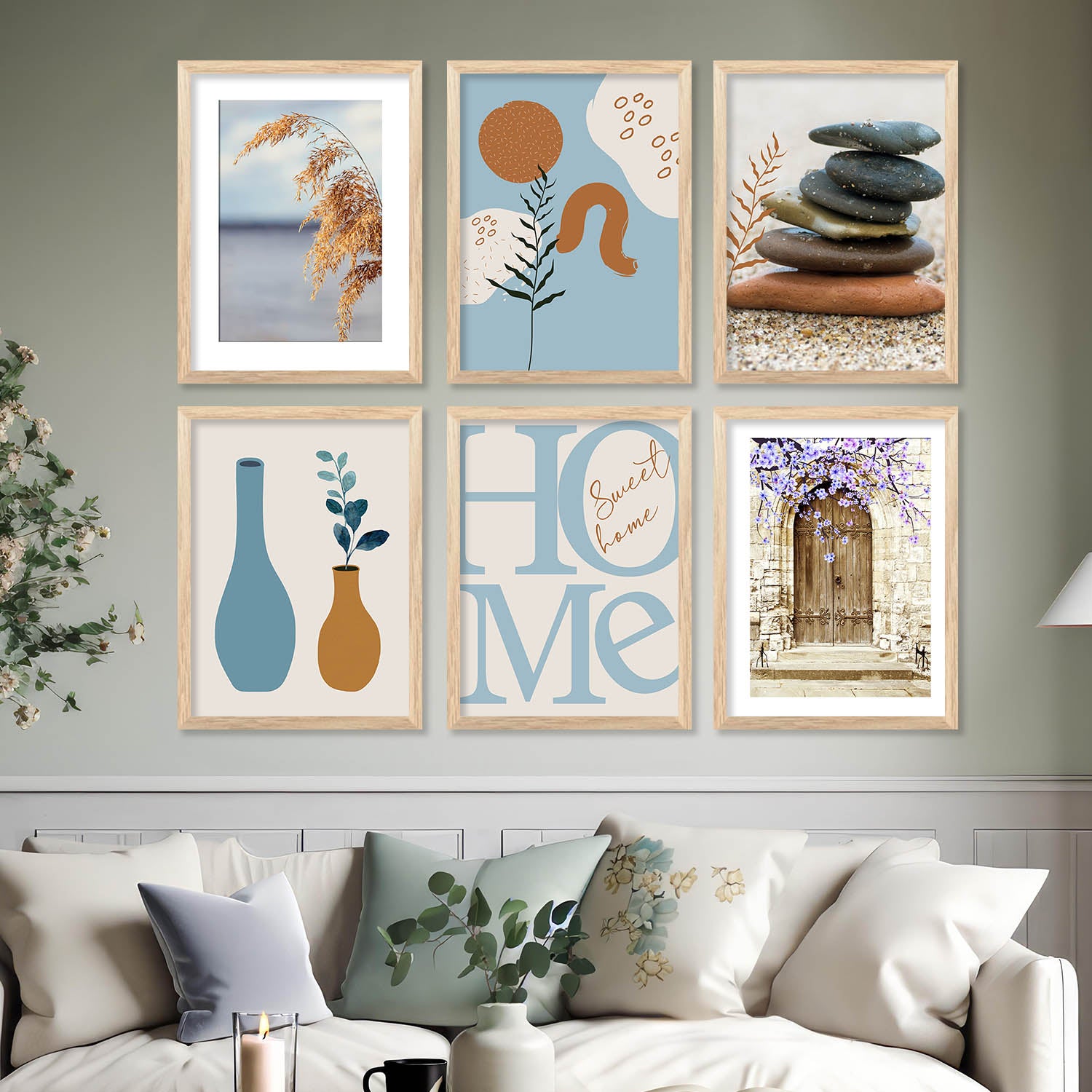 Boho Wall Art Poster With Frame For Home And Wall Decor wall painting ...