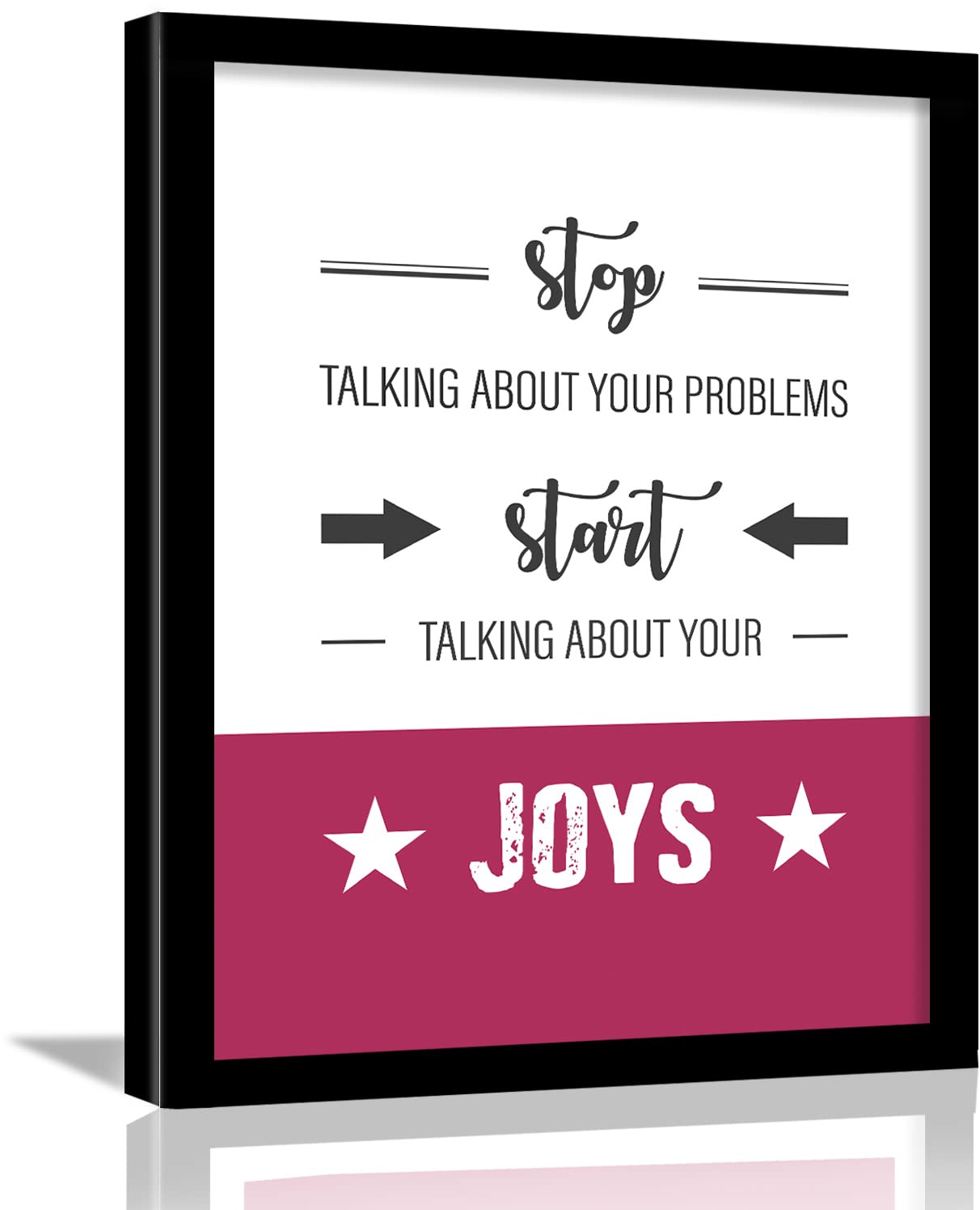 Inspirational Quotes Wall Posters with Frame for Home and Office Decor ...