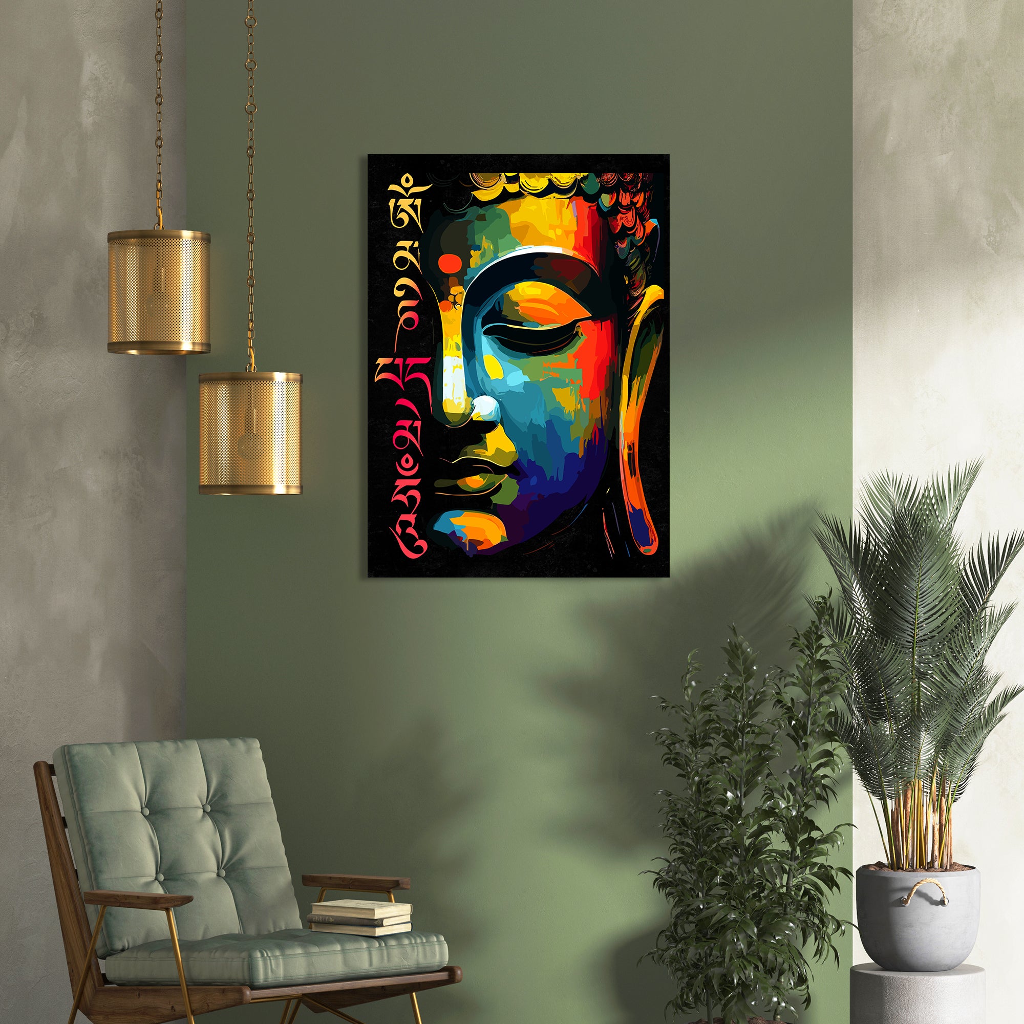 Zen Masterpiece : Colorful Buddha Canvas Print – Kotart