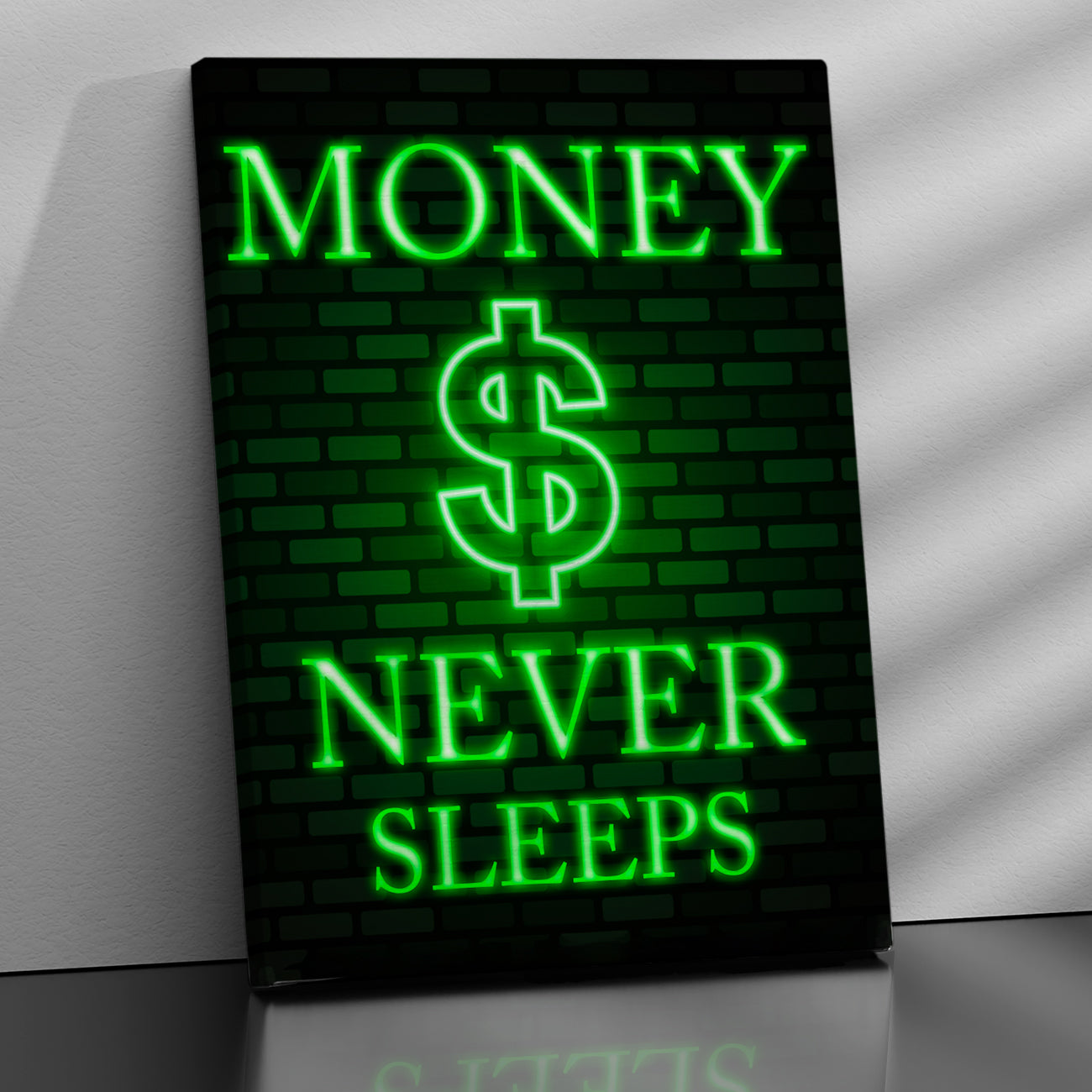 Money Never Sleeps Quote Canvas Art Prints for Home Office Study Room ...