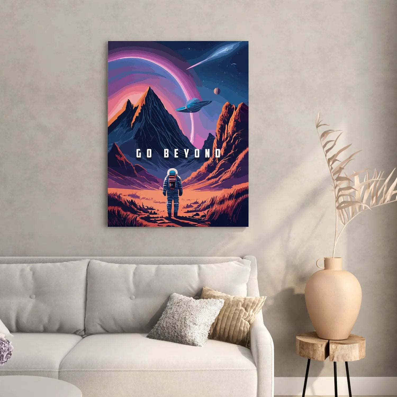 Go Beyond Motivational Canvas Print - Inspire Your Journey to Greatnes ...