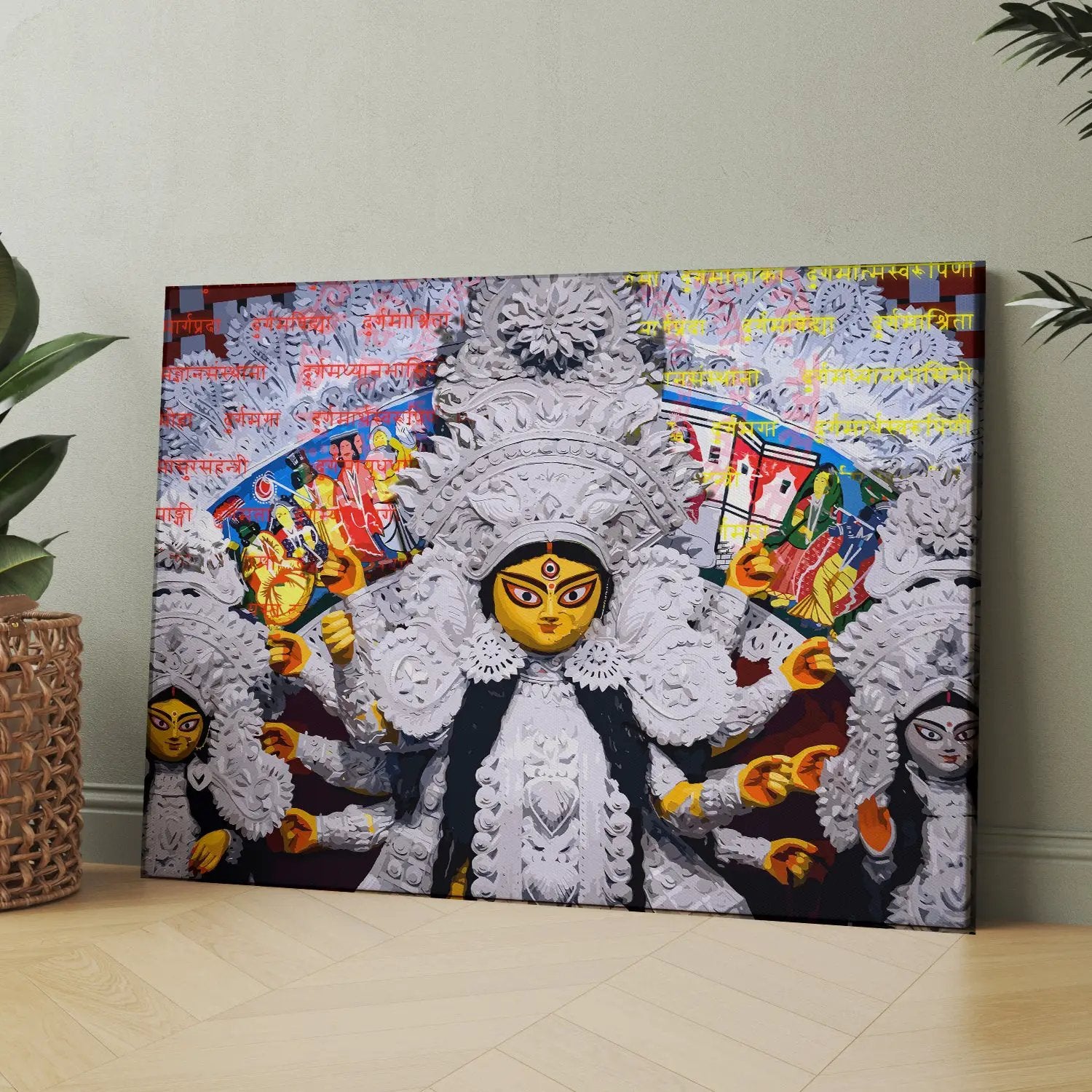 The Goddess Maa Durga Canvas Prints for Home and Living Room Pooja Roo ...