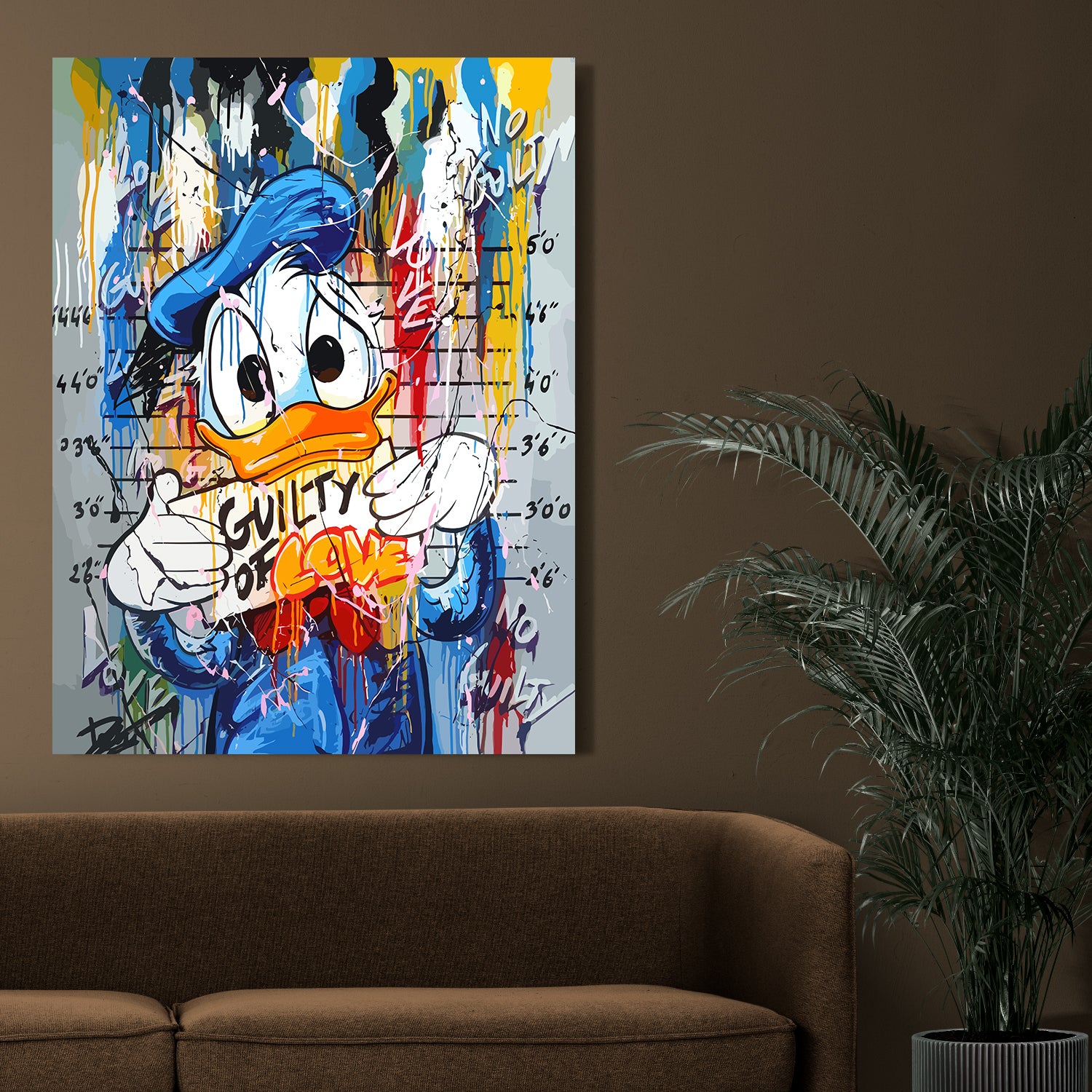 Vibrant Donald Duck Modern Art Canvas Painting – Kotart