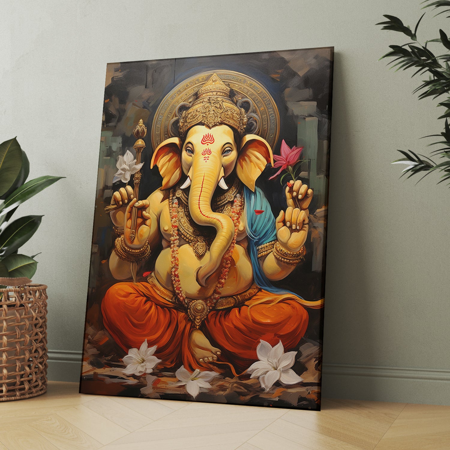 Elegant Lord Ganesha Canvas Wall Art – Kotart