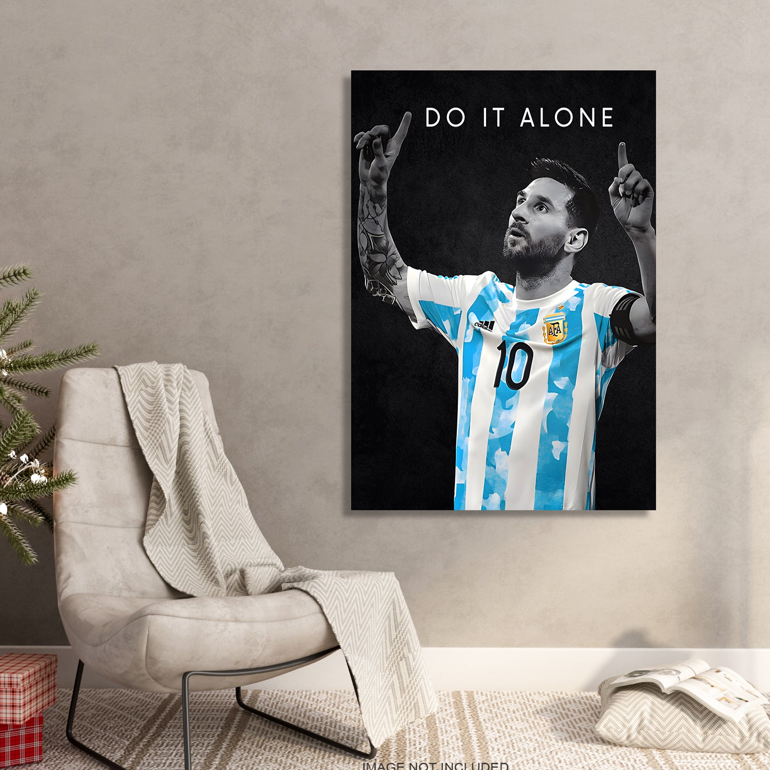 Lionel Messi Inspirational Canvas Art Print - Motivational Wall Art Co ...