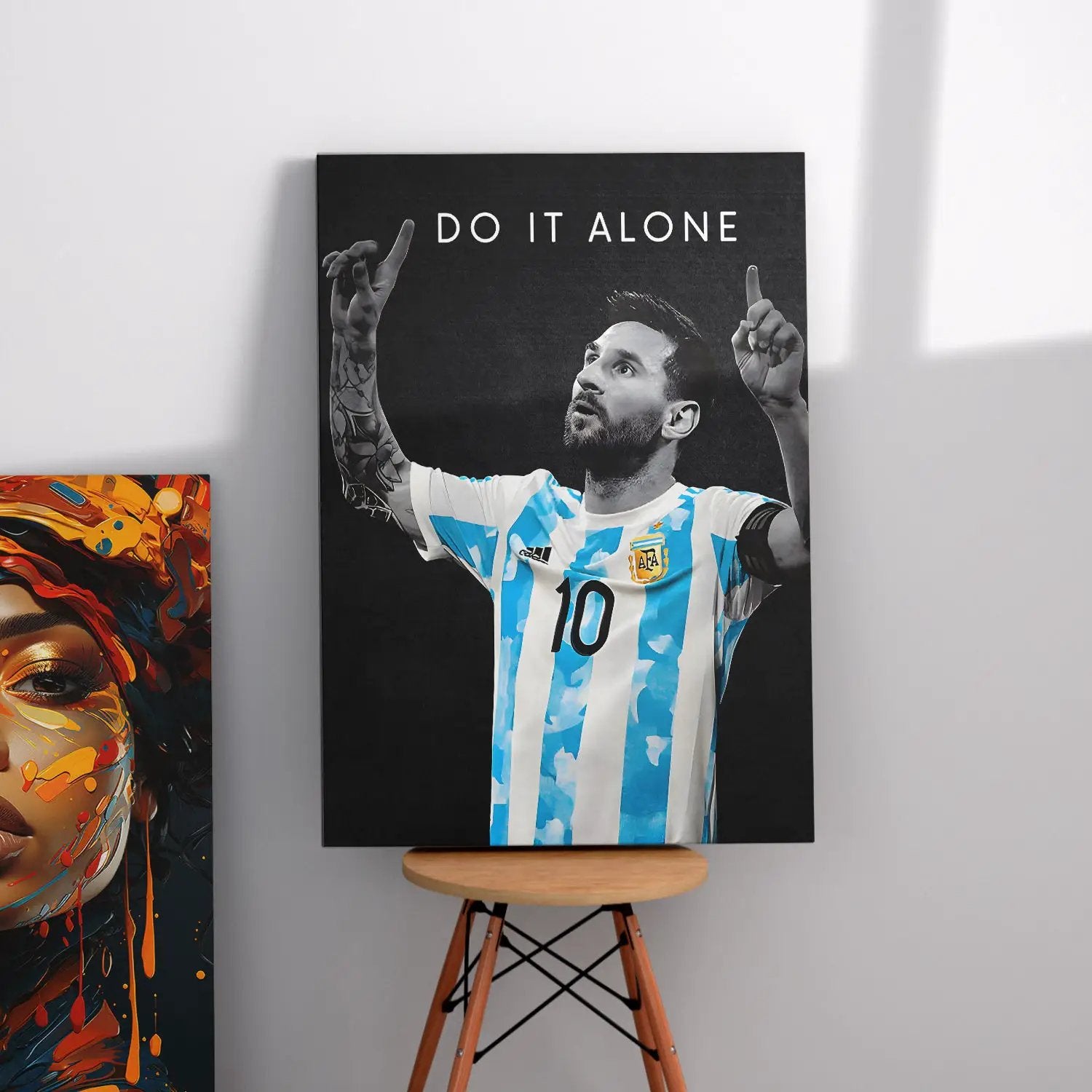 Lionel Messi Inspirational Canvas Art Print - Motivational Wall Art Co ...