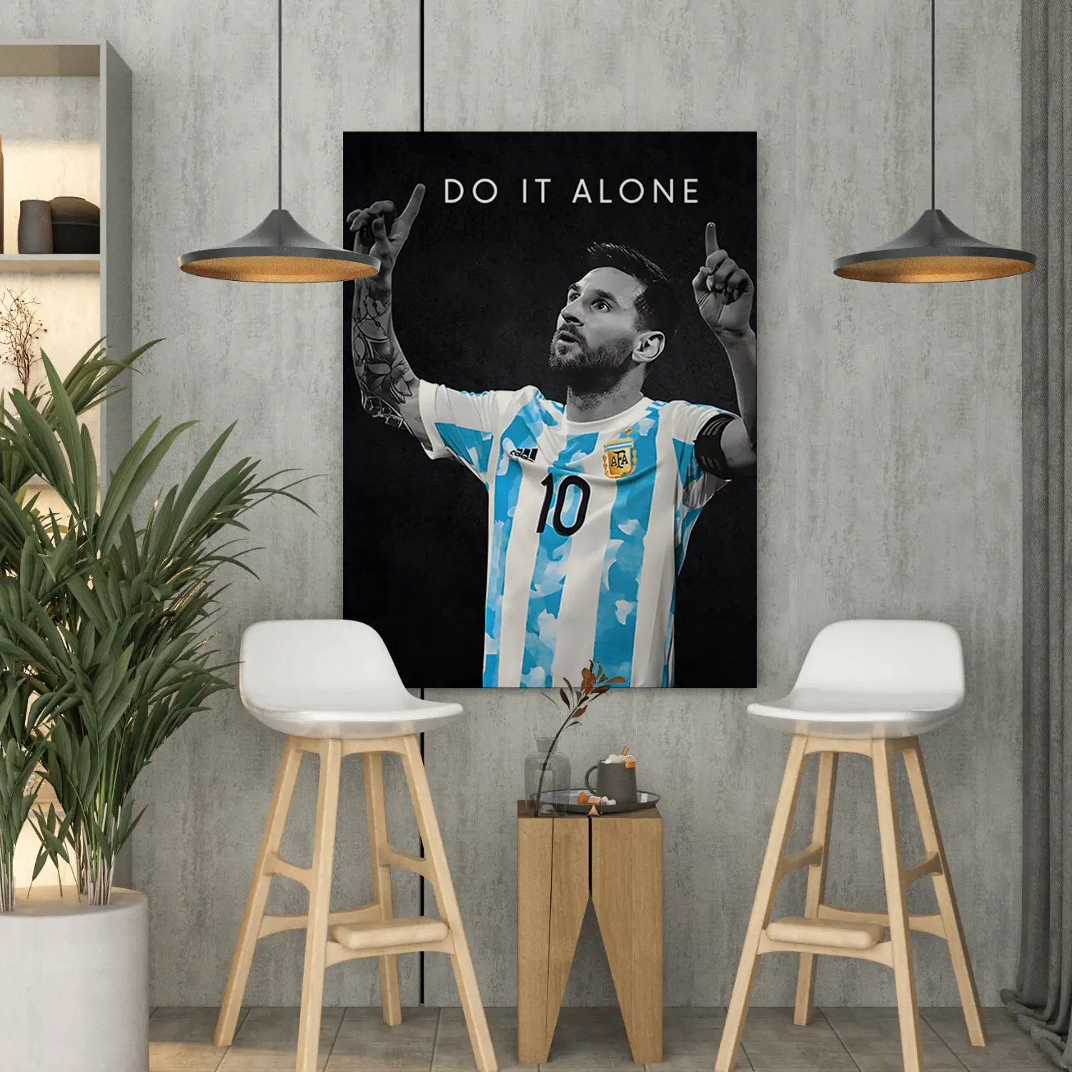 Lionel Messi Inspirational Canvas Art Print - Motivational Wall Art Co ...