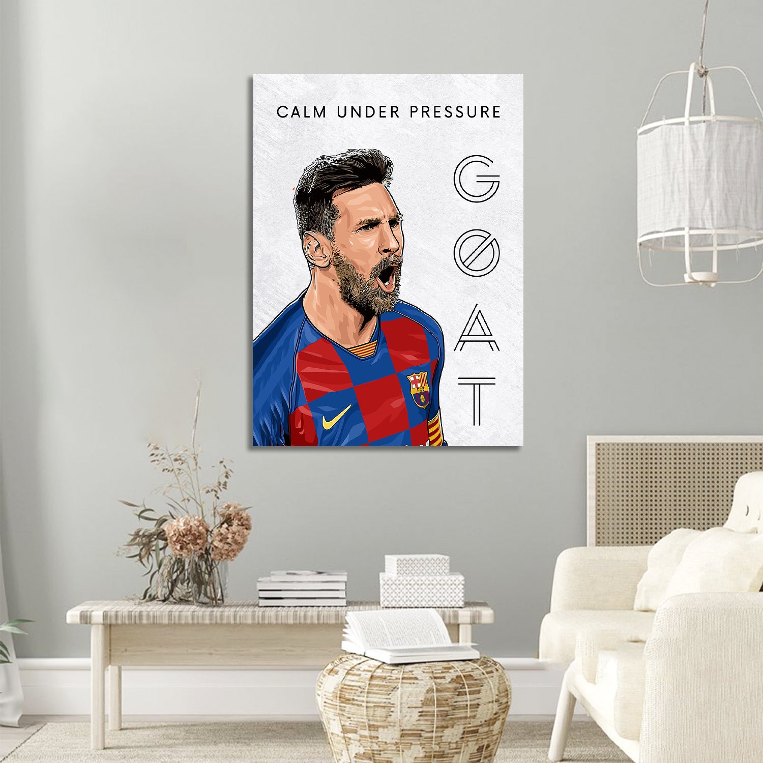 Lionel Messi Inspirational Canvas Art Print - Motivational Wall Art Co ...