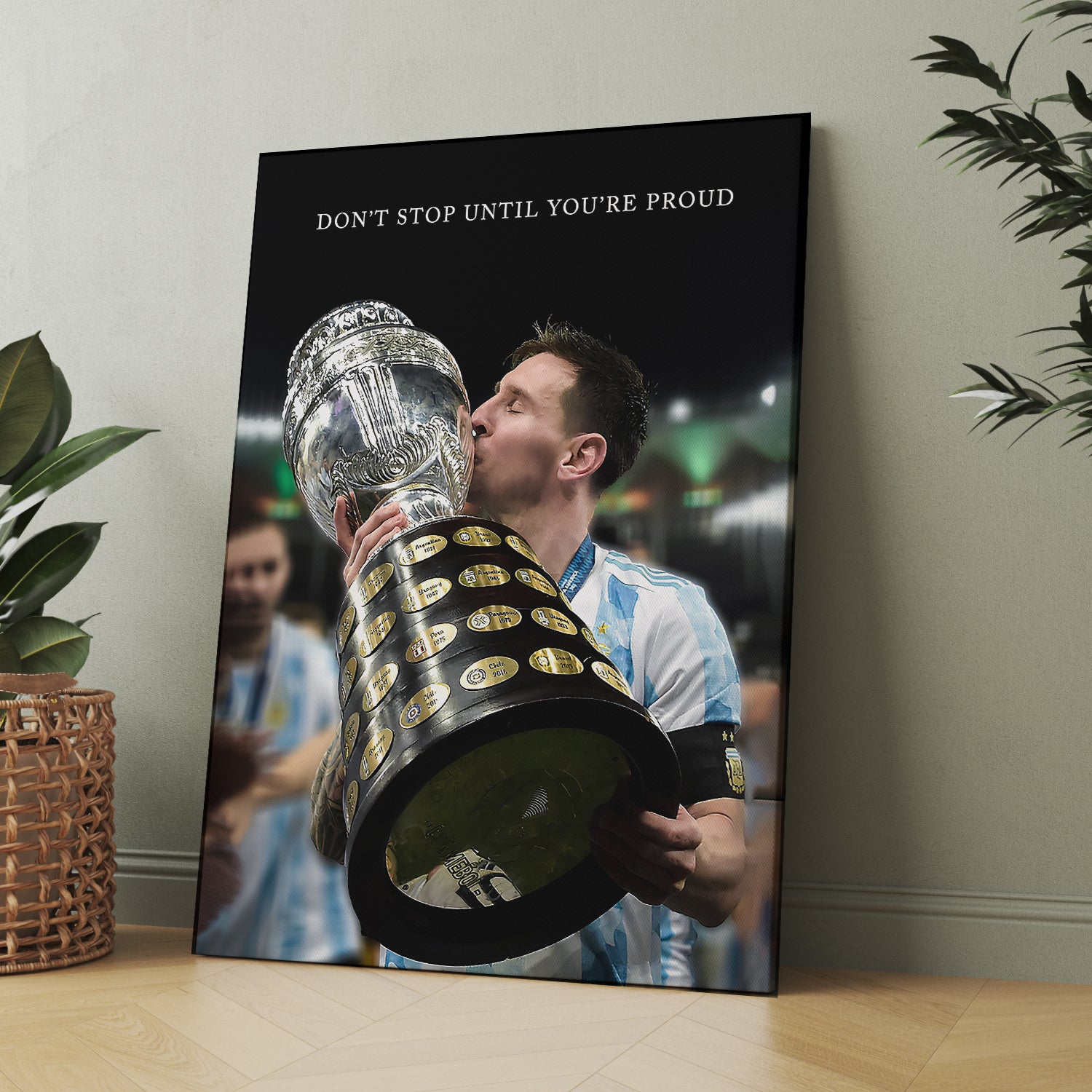 Lionel Messi Inspirational Canvas Art - Motivational Wall Art Collecti ...