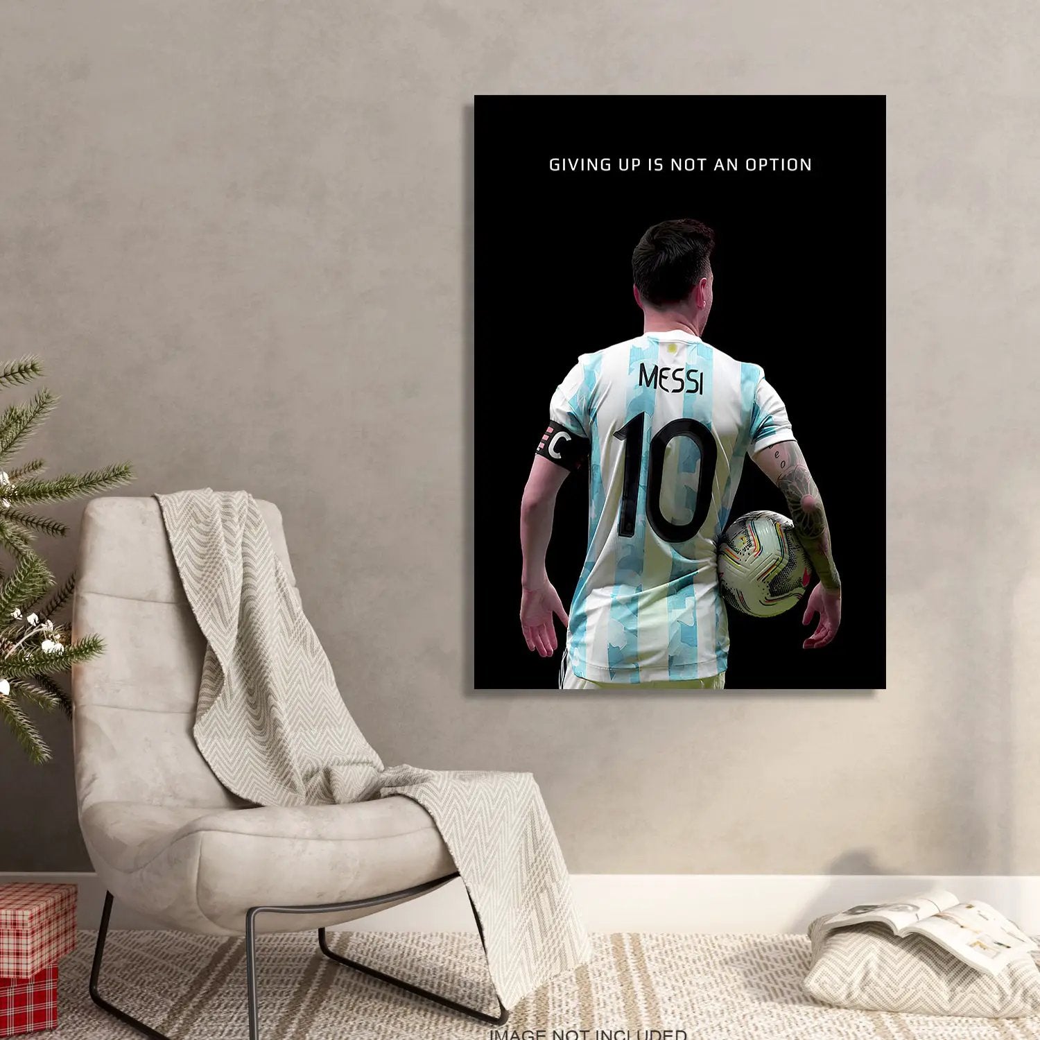Lionel Messi Inspirational Canvas Art Print - Motivational Wall Art Co ...