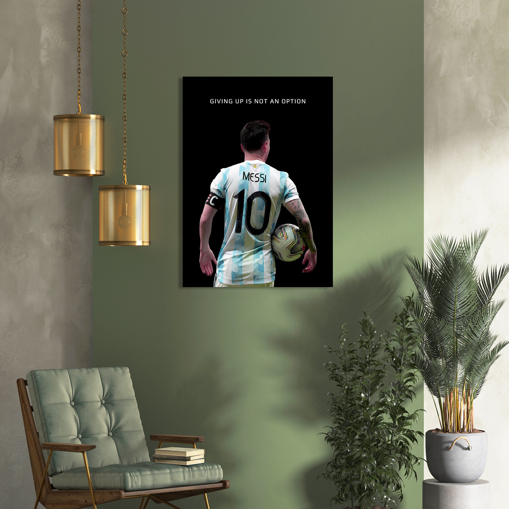 Lionel Messi Inspirational Canvas Art Print - Motivational Wall Art Co ...