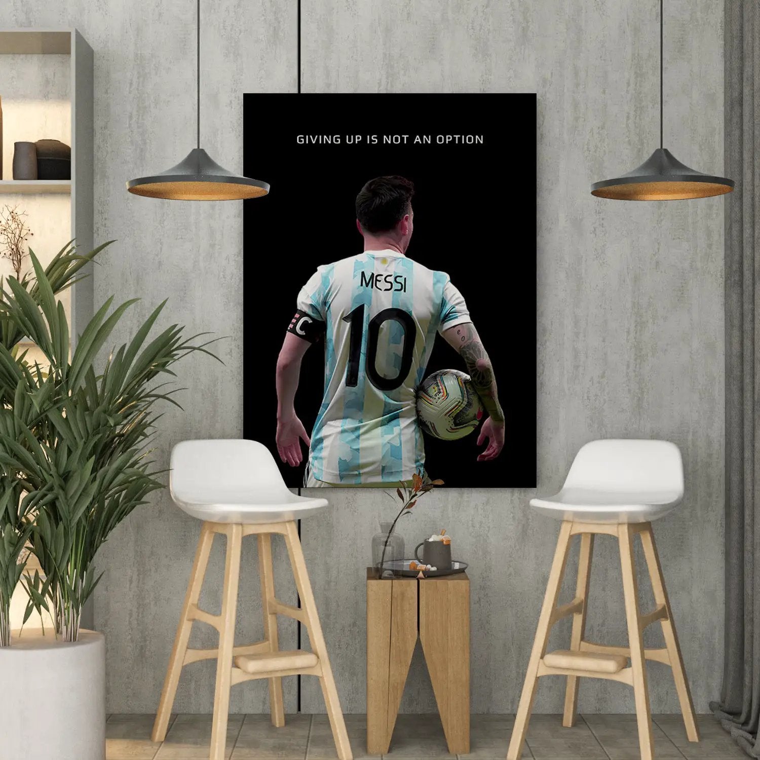 Lionel Messi Inspirational Canvas Art Print - Motivational Wall Art Co ...