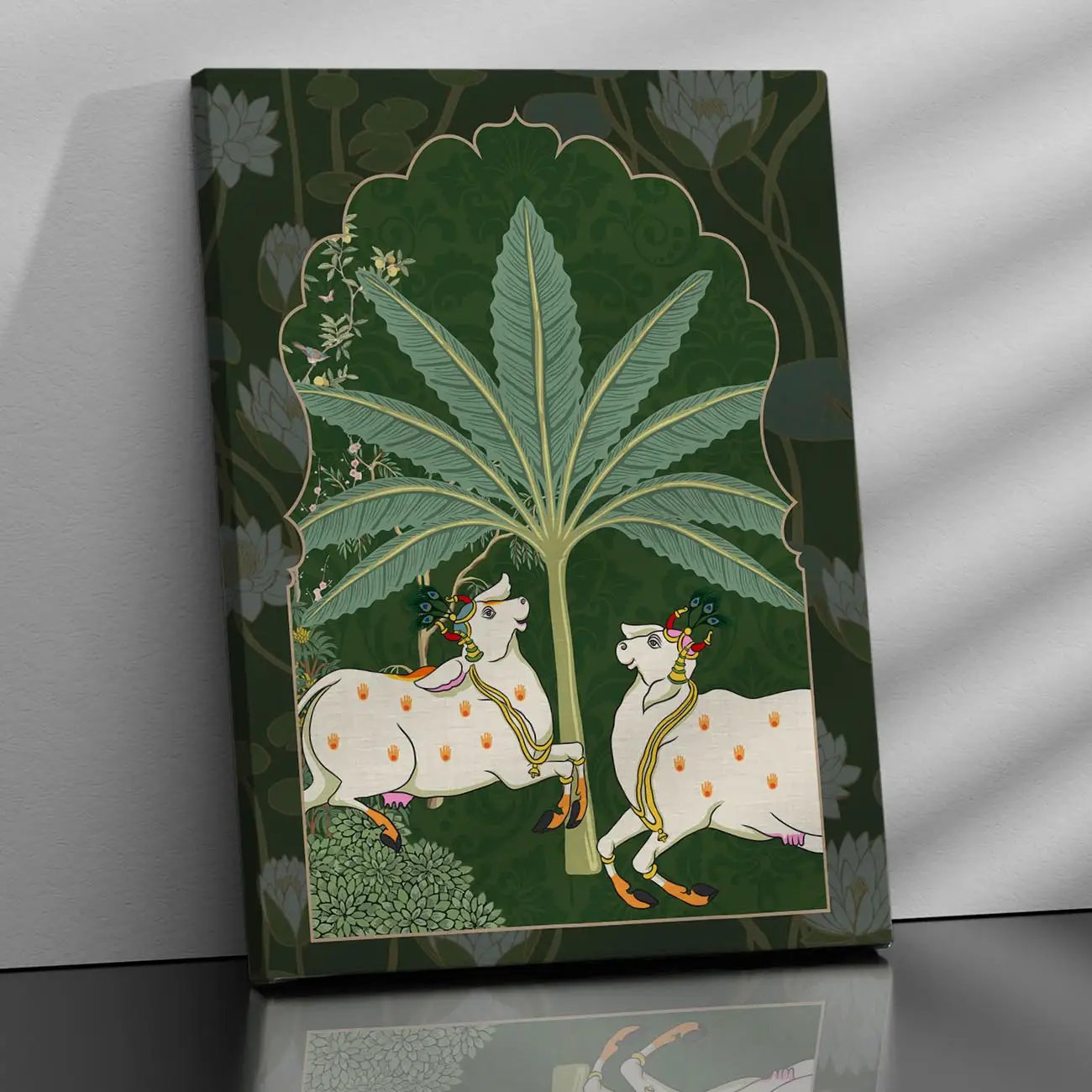 Traditional Indian Pichwai Art Canvas Print for Living Room Hotel & Ho ...