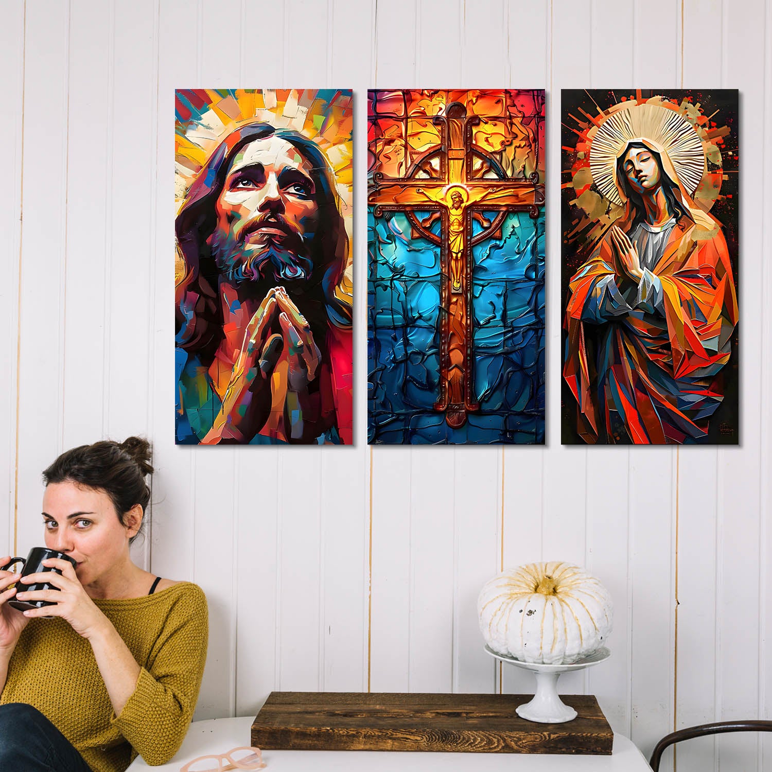Jesus Abstract Art GADZRTIL Abstract Jesus Canvas Wall Art Modern