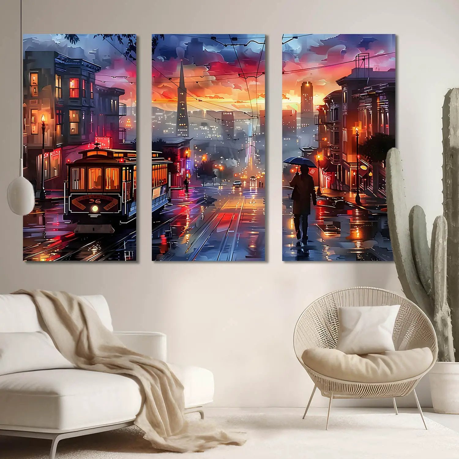 City View Wall Art Canvas For Living Room canvas painting wall – Kotart