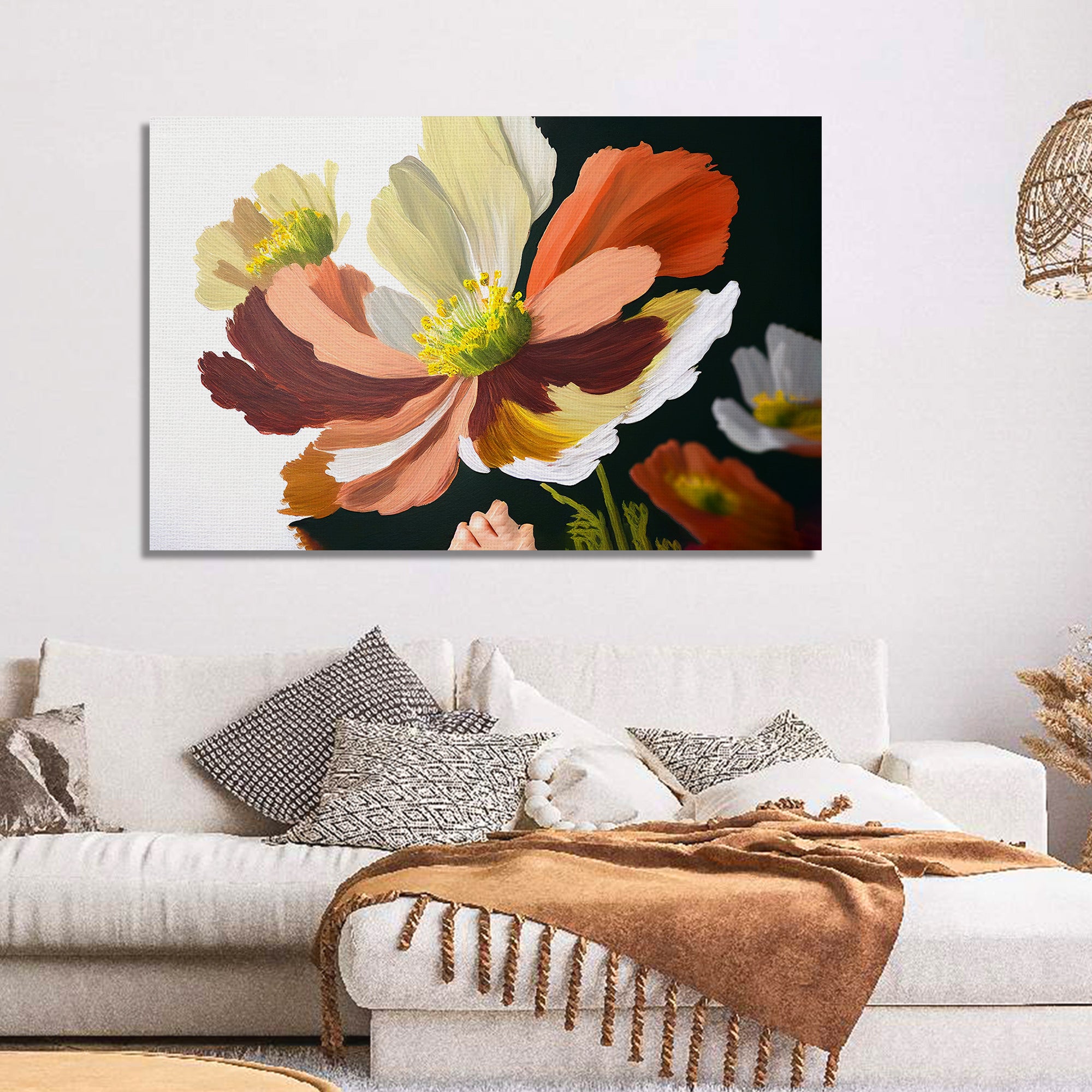 Modern Floral Art Canvas for Wall Decor – Kotart