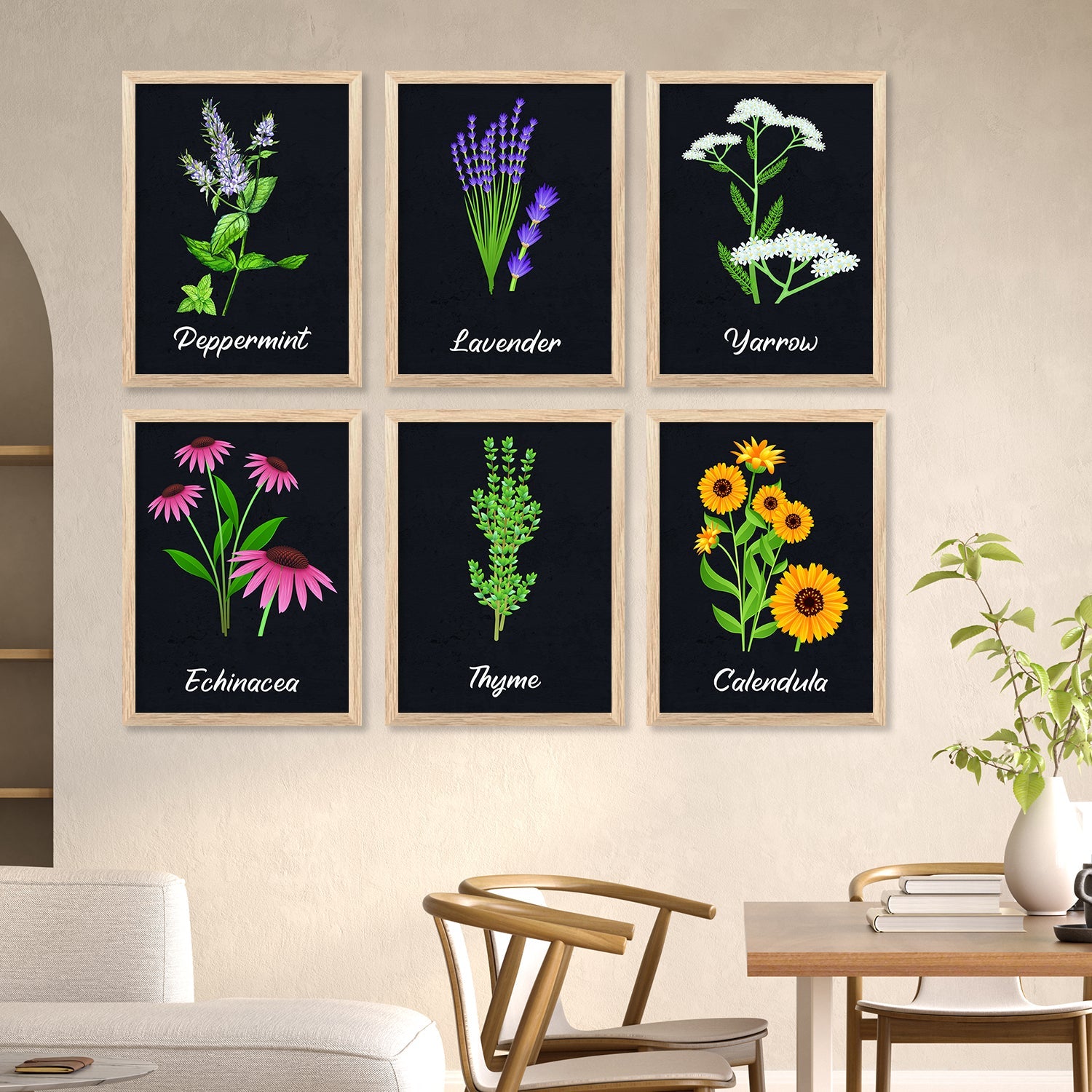 Kitchen Herbs Framed Posters for Restaurant Kitchen Dinning Room Cafe ...