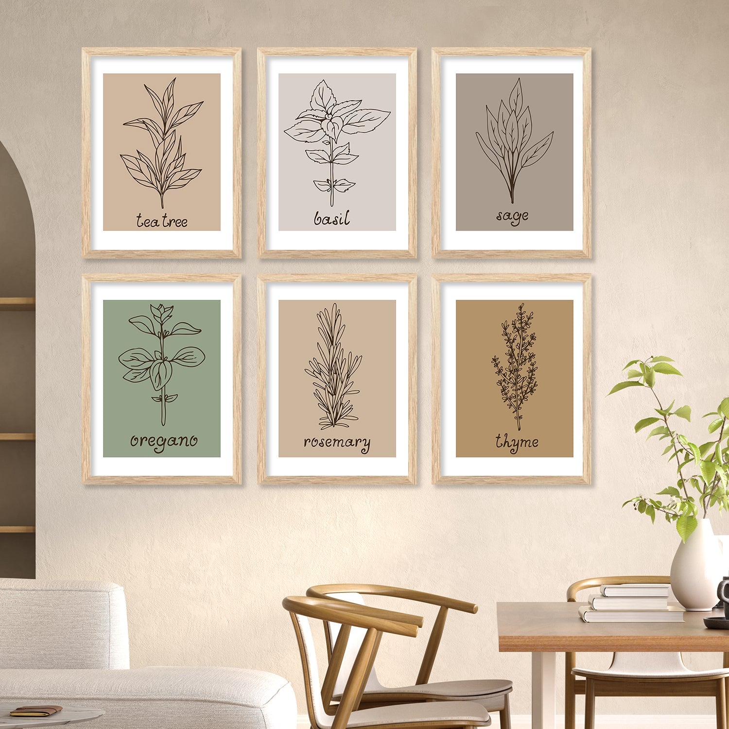 Kitchen Herbs Framed Posters for Restaurant Kitchen Dinning Room Cafe ...