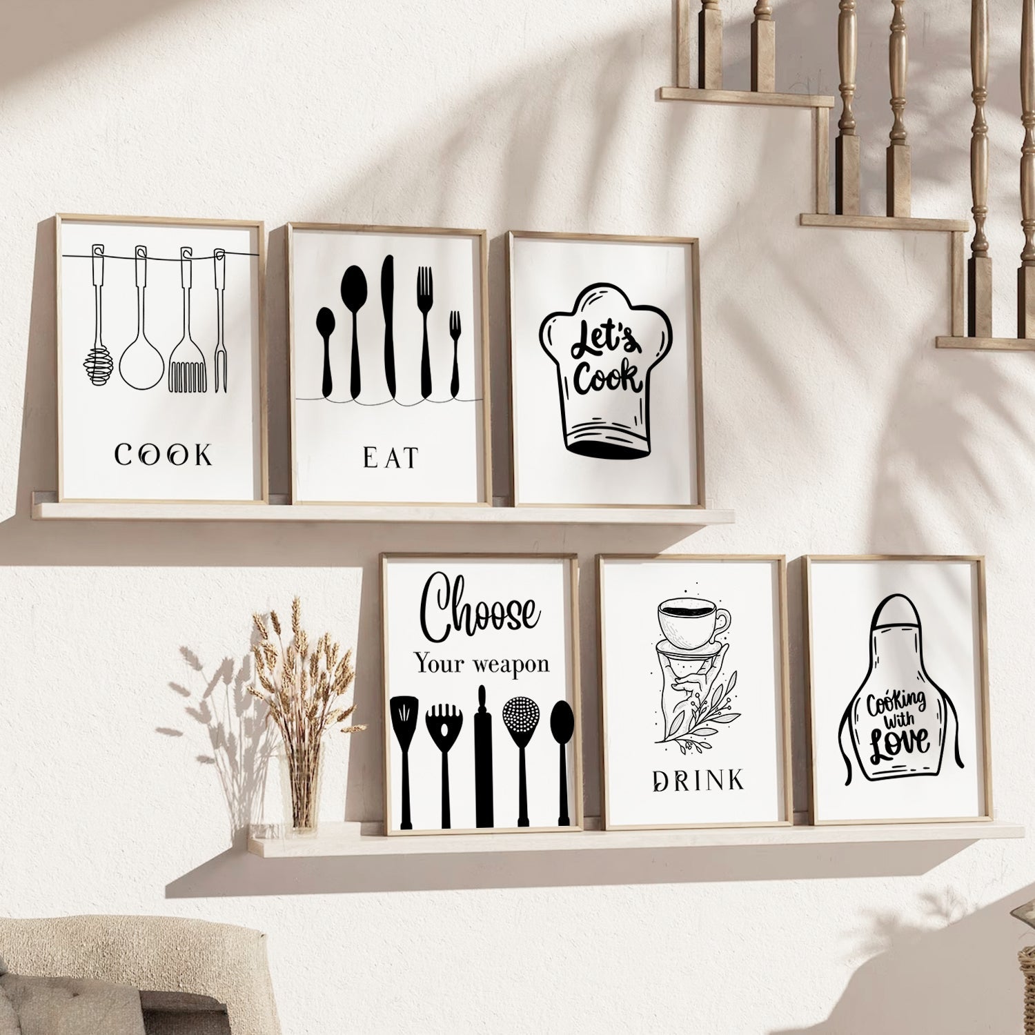 Kitchen Theme Framed Posters for Restaurant Kitchen Dinning Room Cafe ...