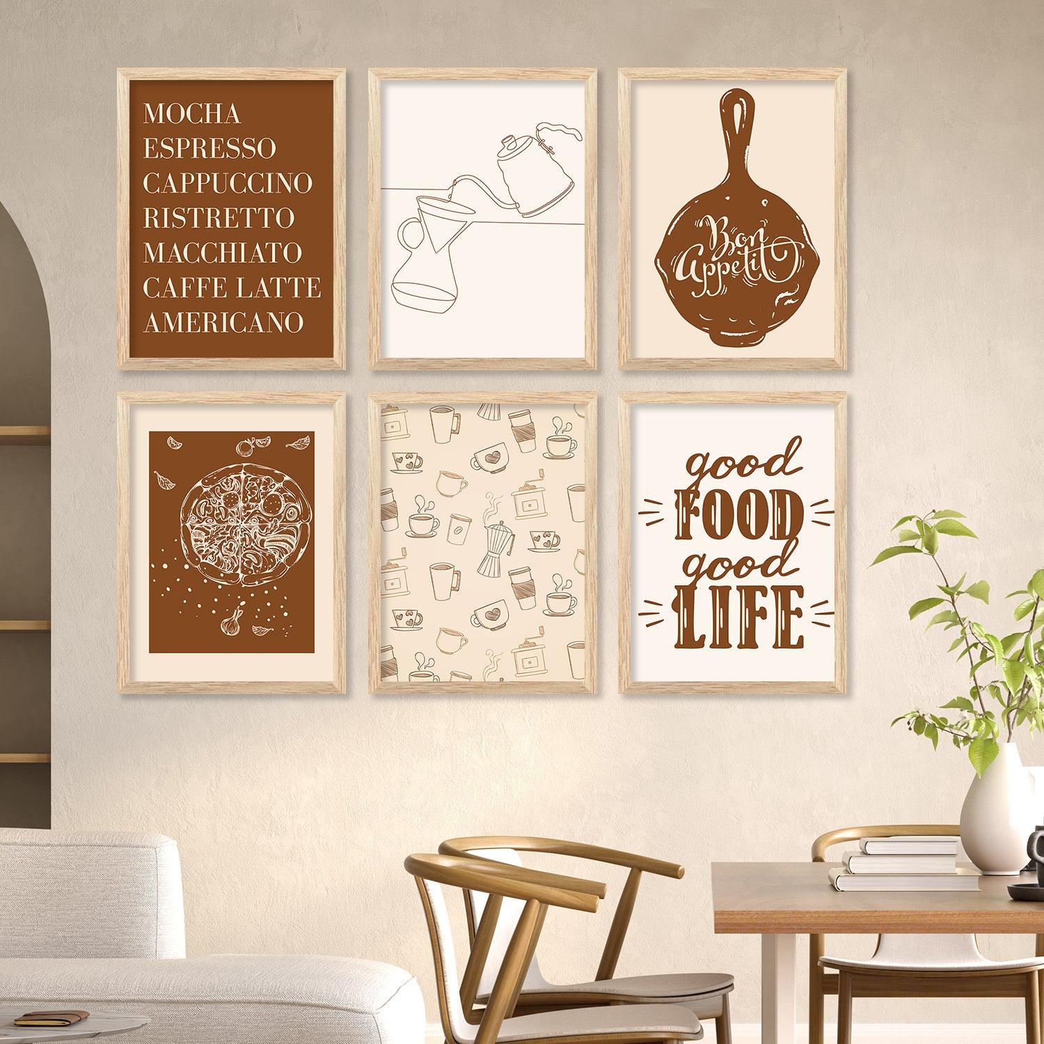 Kitchen Theme Framed Posters for Restaurant Kitchen Dinning Room Cafe ...