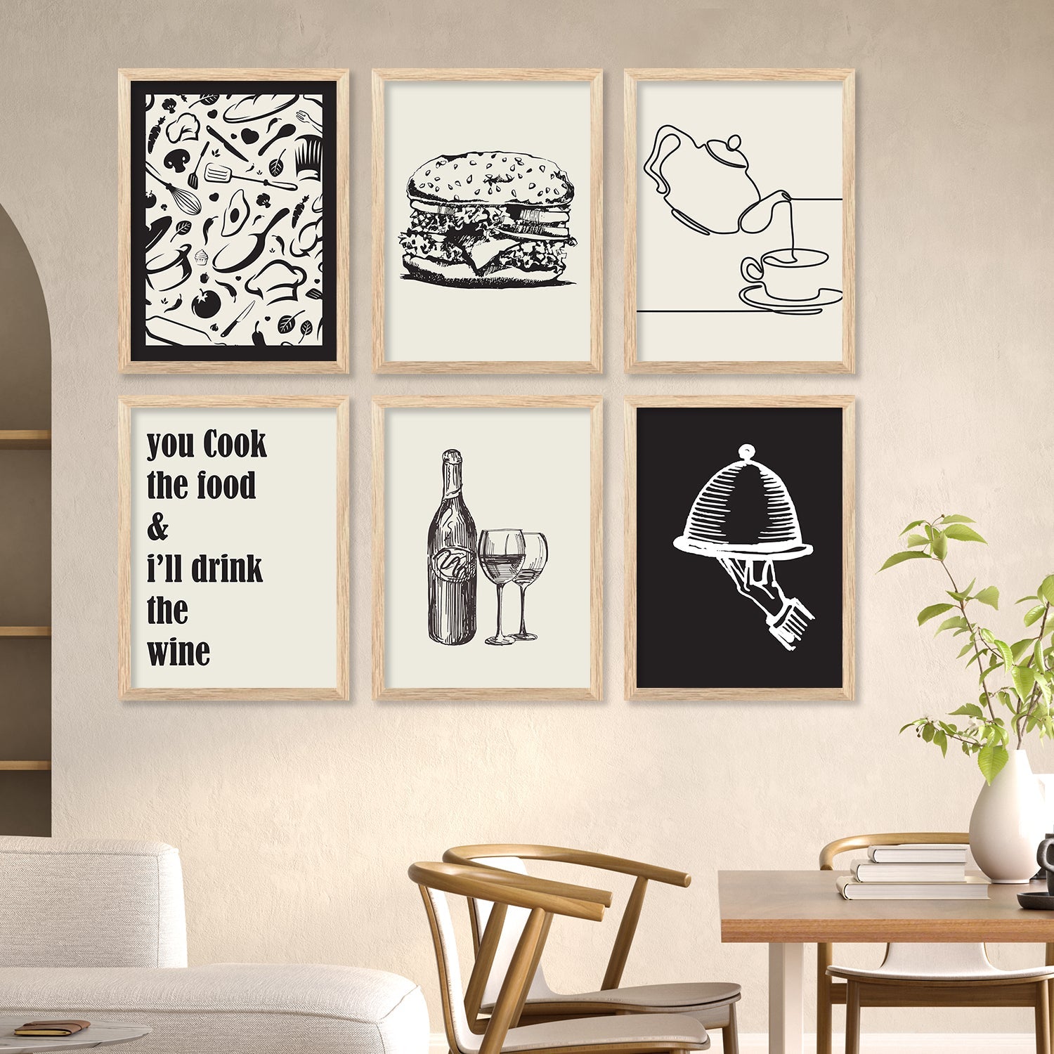 Kitchen Theme Framed Posters for Restaurant Kitchen Dinning Room Cafe ...