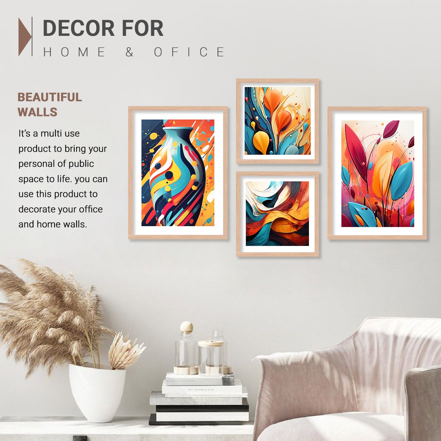 Vibrant Modern Art Print Combo – Kotart