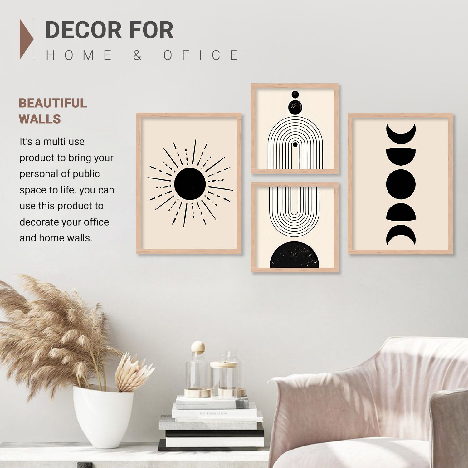 Natural Color Minimalist Art Framed Posters to Elevate Your Decor – Kotart