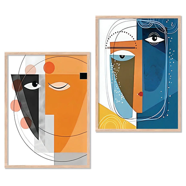 Abstract Faces Artwork: Vibrant Contemporary Portraits for Modern Inte ...