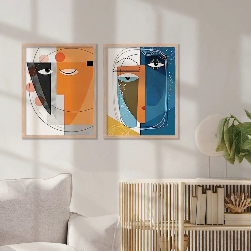 Abstract Faces Artwork: Vibrant Contemporary Portraits for Modern Inte ...