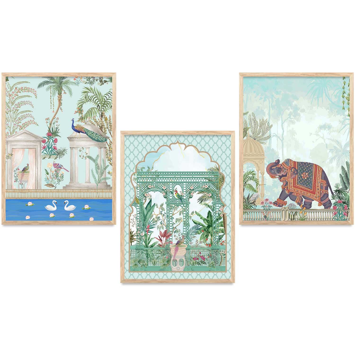 Traditional Wall Art Paintings for Living Room - Wall Poster With fram ...