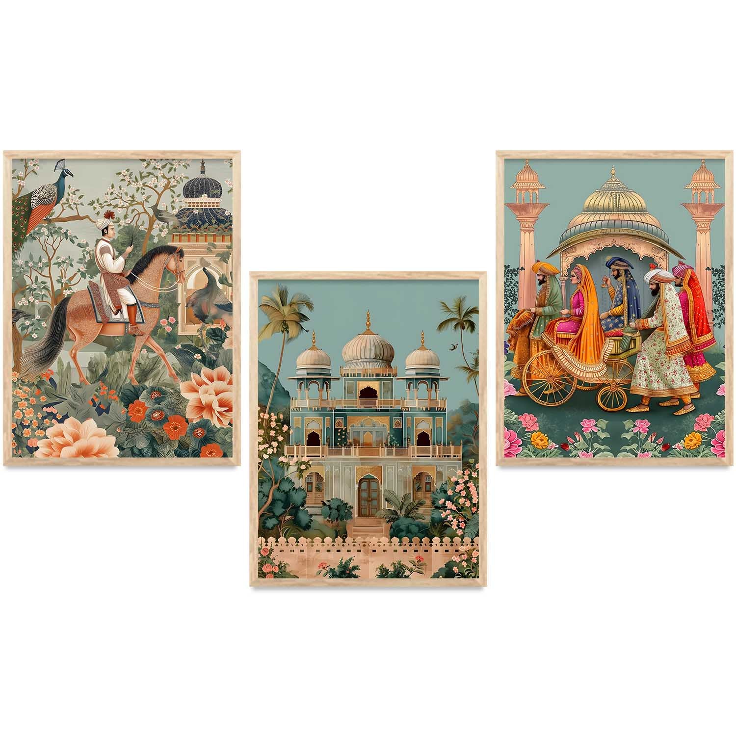 Traditional Wall Art Paintings for Living Room - Wall Poster With fram ...