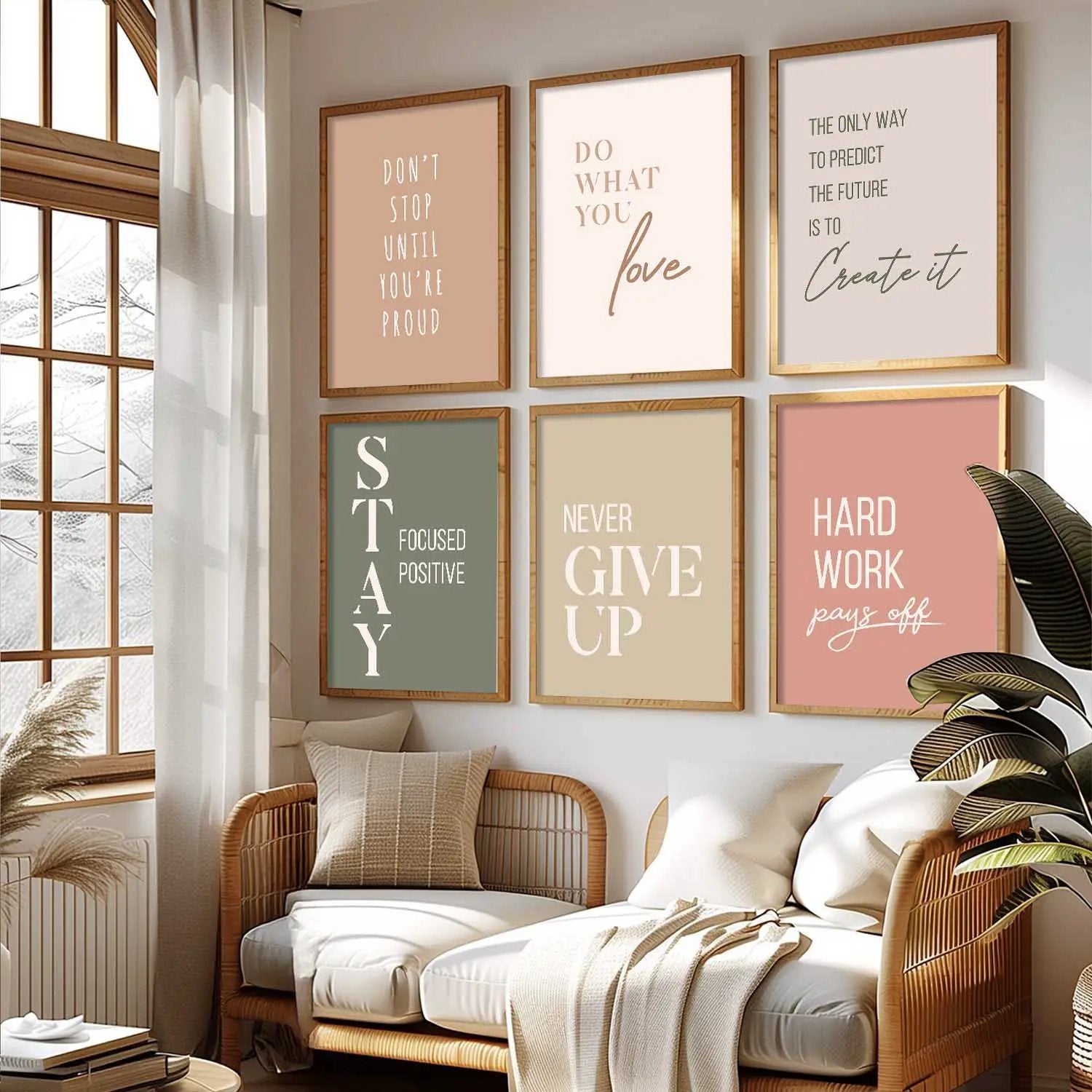 Motivational Quotes Posters with Frame for Office Living Room Bedroom ...
