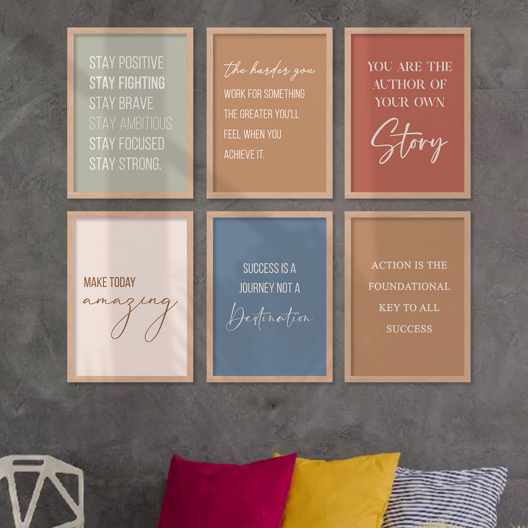 Motivational Quotes Framed Posters for Home and Office Decor - Wall Art ...