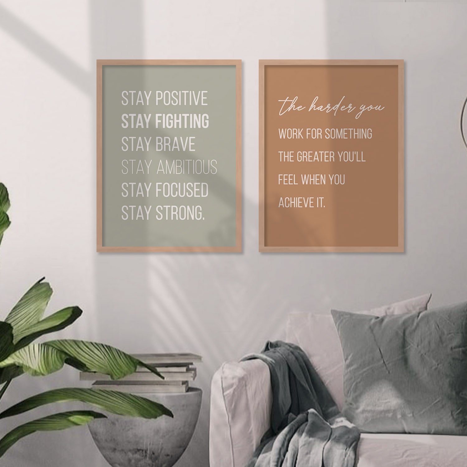 Motivational Quotes Posters with Frame for Office Living Room Bedroom ...