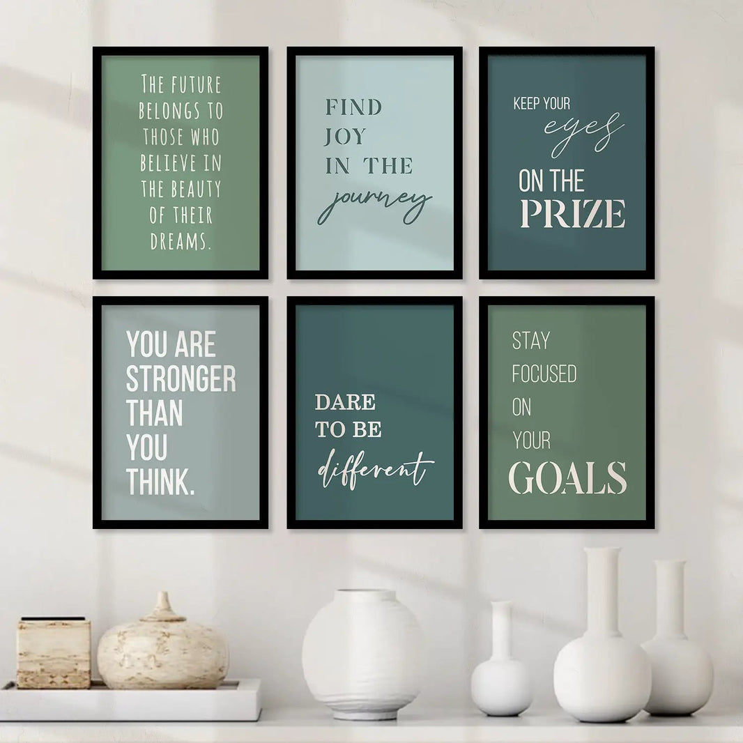 Motivational Quotes Framed Posters for Home and Office Decor - Wall Art ...