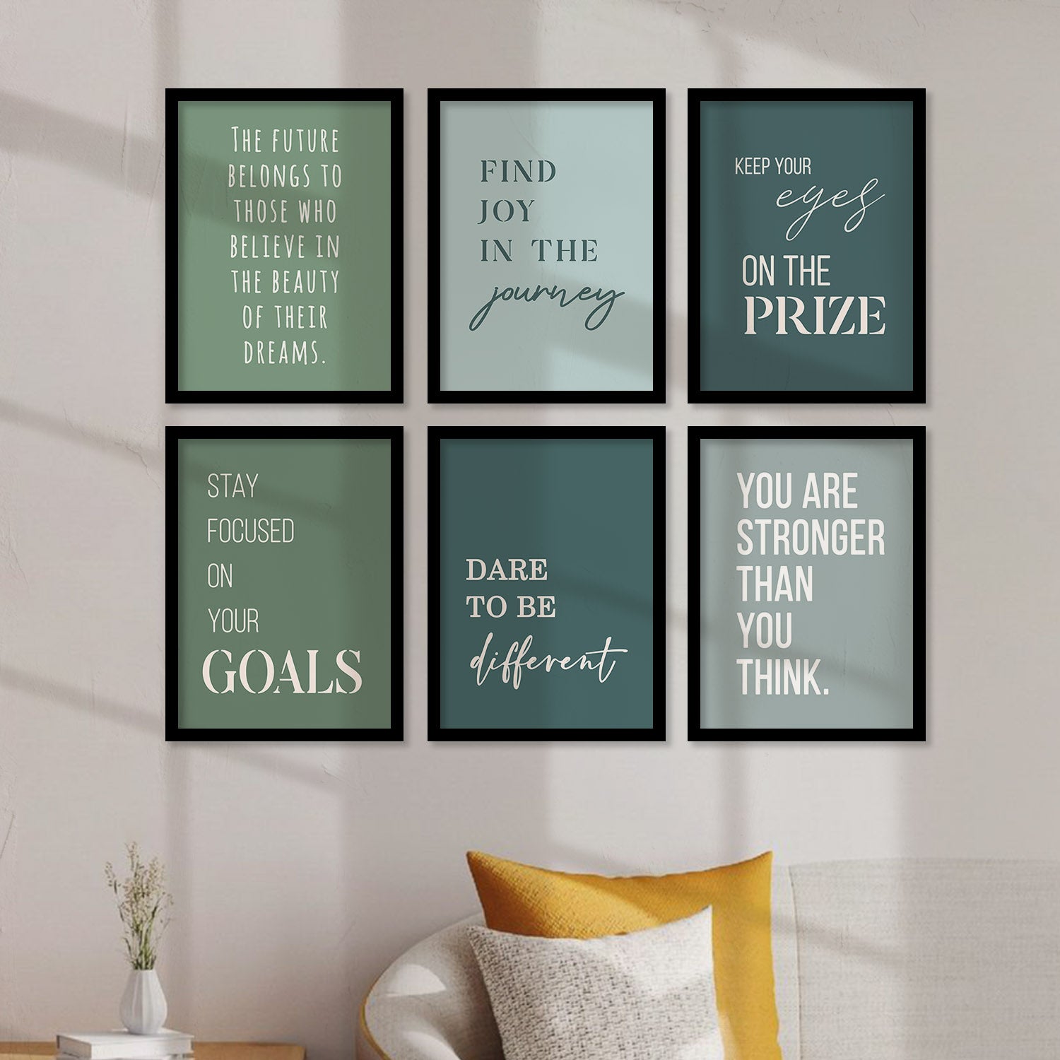 Motivational Quotes Pastel Colors Posters with Frame for Office Living ...