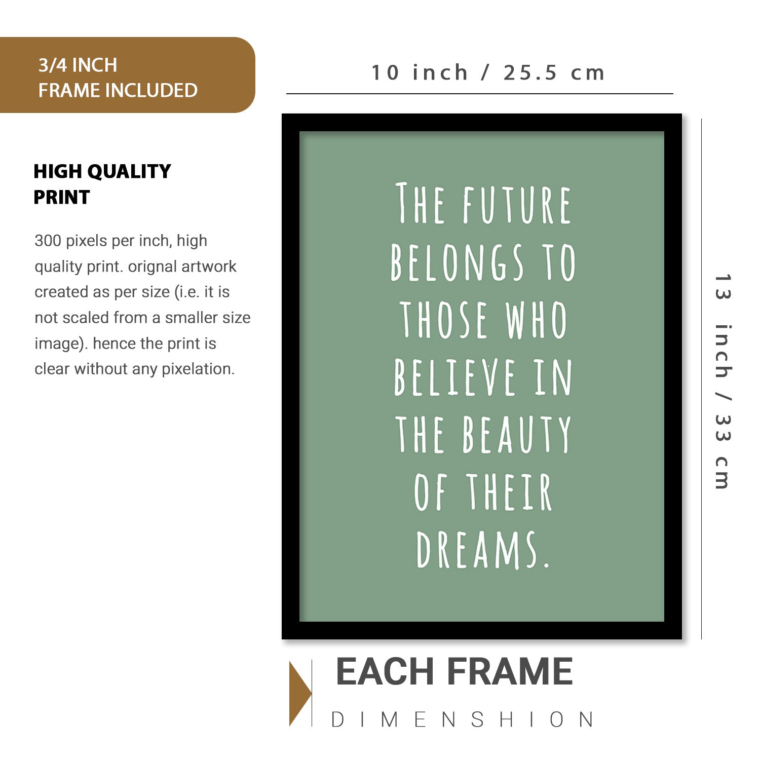 Motivational Quotes Pastel Colors Posters with Frame for Office Living ...