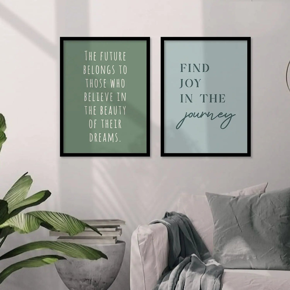 Motivational Quotes Pastel Colors Posters with Frame for Office Living ...