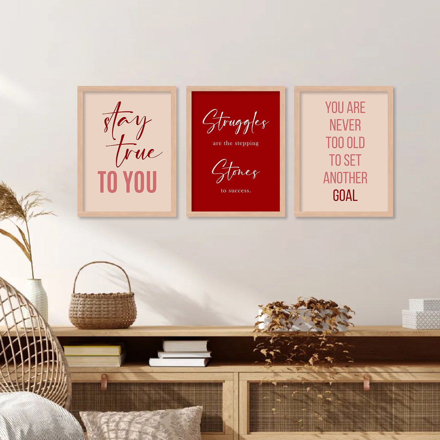 Motivational Quotes Vibrant Colors Posters with Frame for Office Livin ...