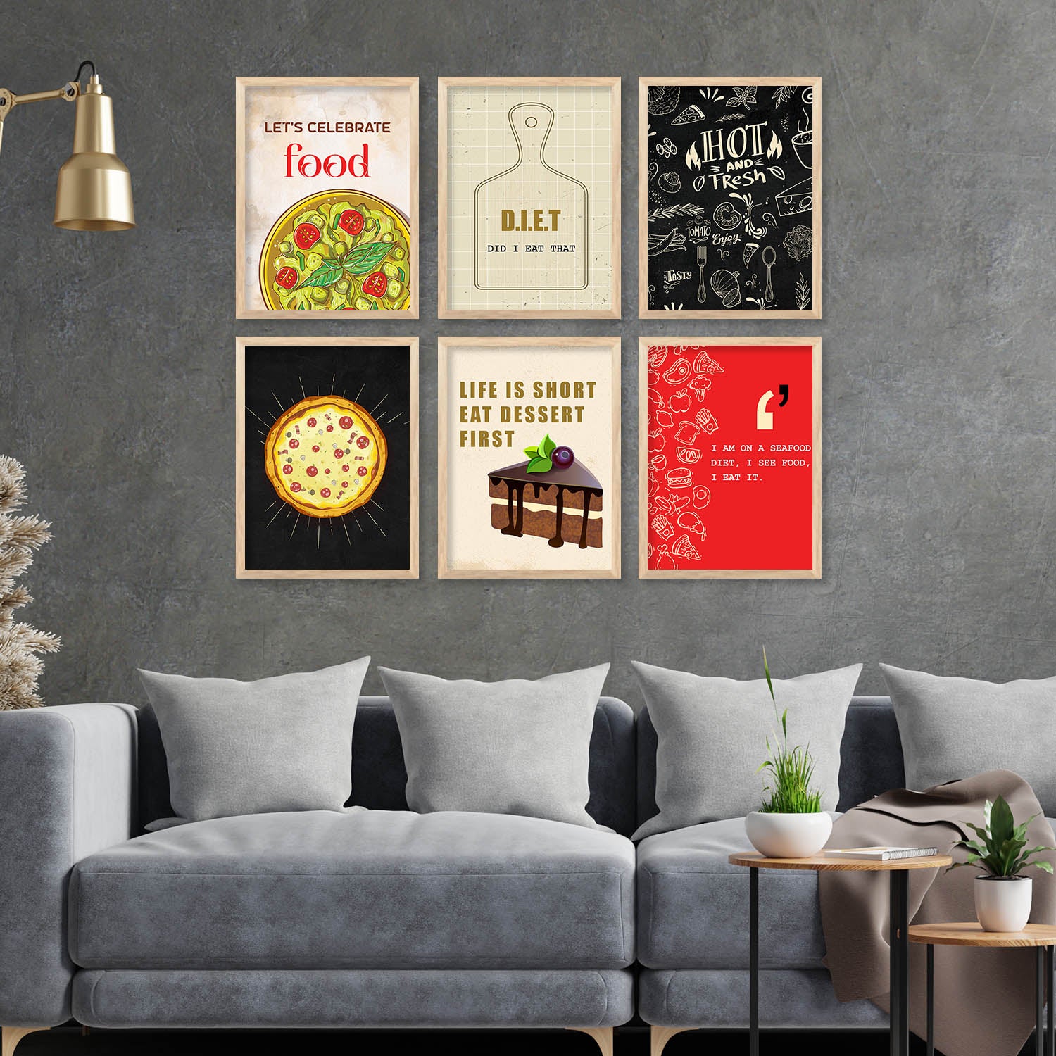 Kitchen Theme Framed Posters for Restaurant Kitchen Dinning Room Cafe ...