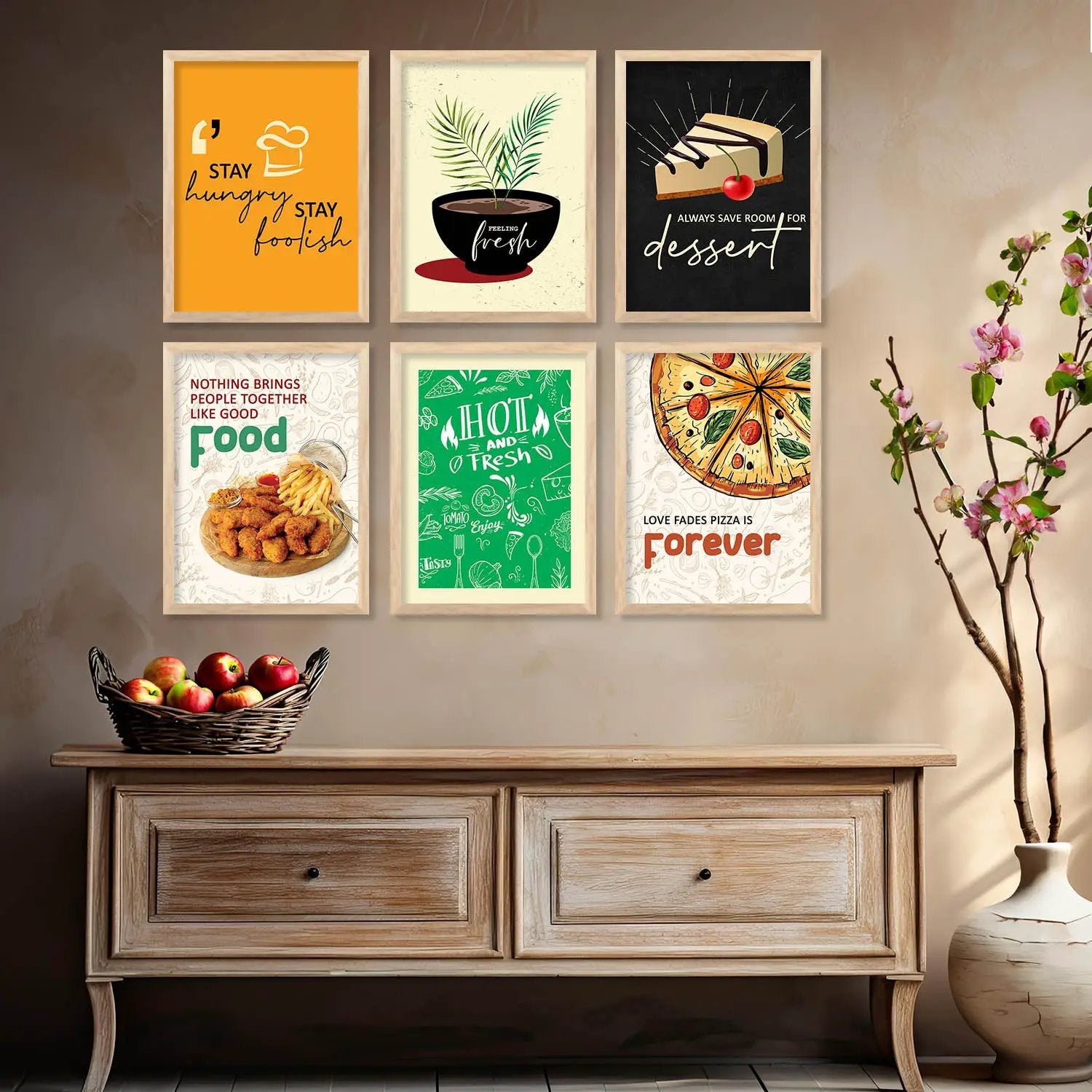 Kitchen Theme Framed Posters for Restaurant Kitchen Dinning Room Cafe ...
