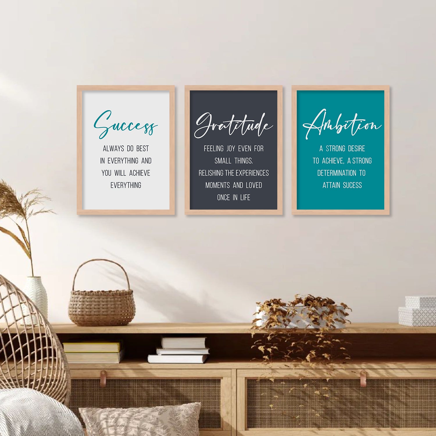 Motivational Quotes Framed Posters for Home Living Room Bedroom and Of ...