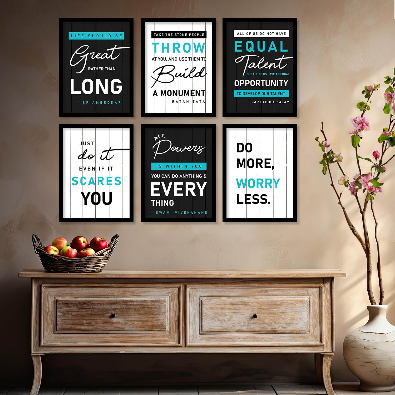 Motivational Quotes Framed Posters for Home Living Room Bedroom and ...