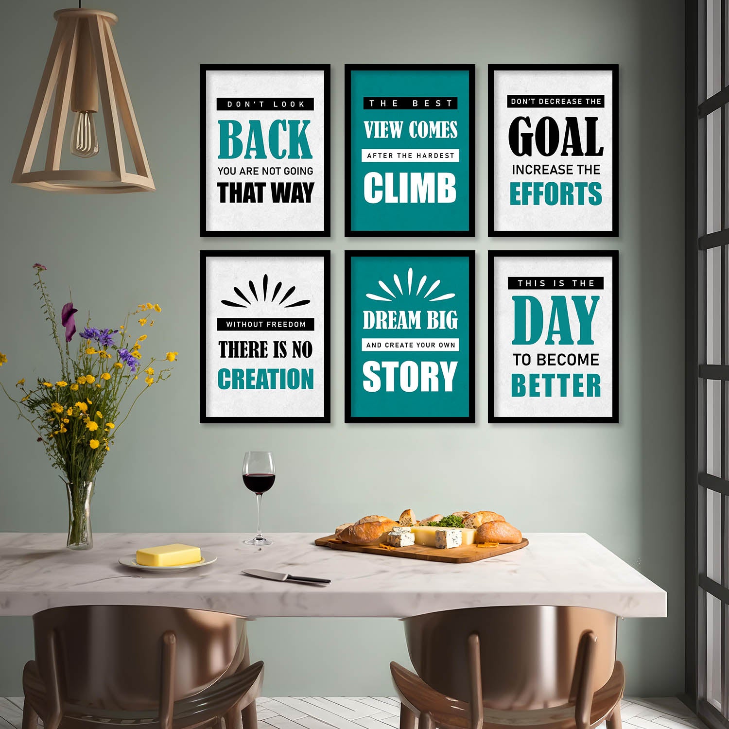 Motivational Quotes Framed Posters for Home Living Room Bedroom and ...