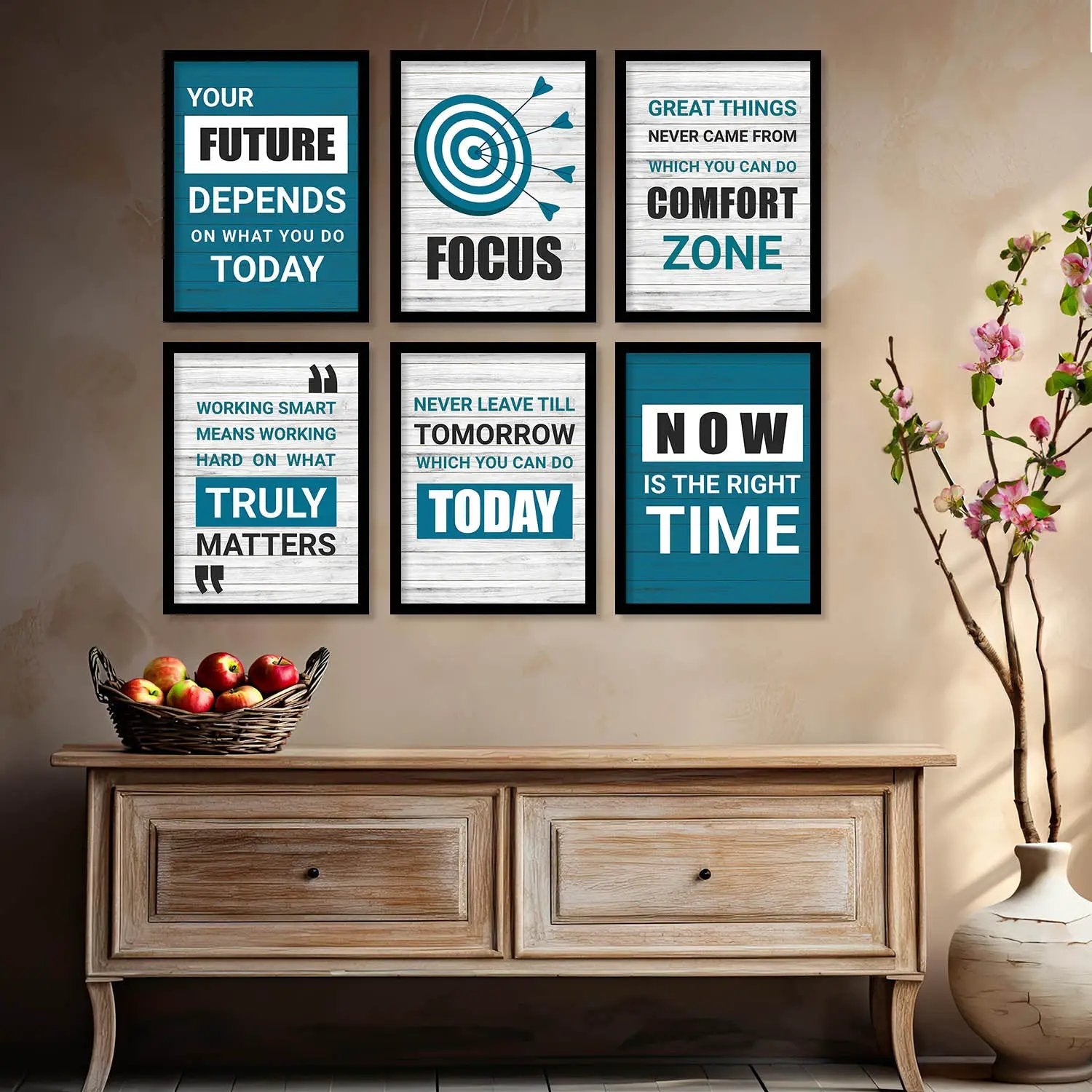 Motivational Quotes Framed Posters for Home Living Room Bedroom and ...