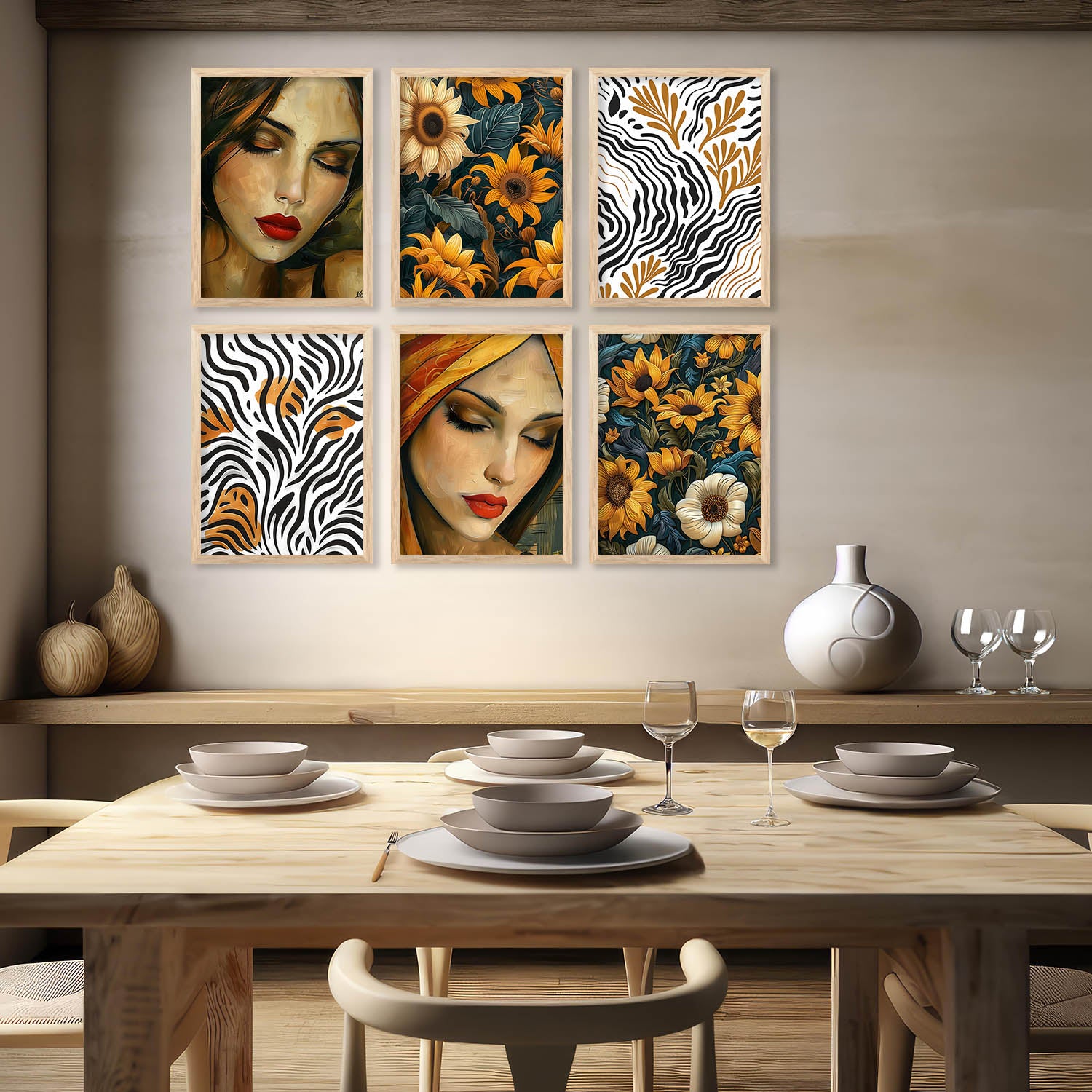 wall painting wall decoration Floral Wall Art Home Décor For Living ...