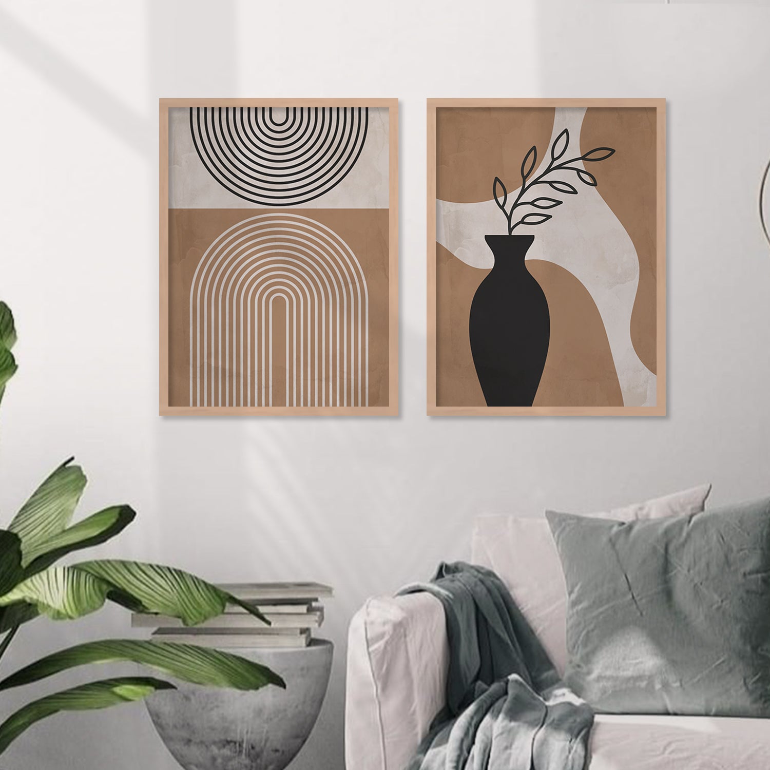 Minimal Boho Art Framed Posters for Home Living Room Bedroom and Offic ...