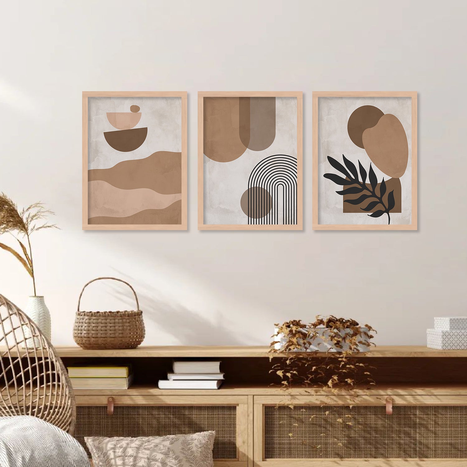 Minimal Boho Art Framed Posters for Home Living Room Bedroom and Offic ...