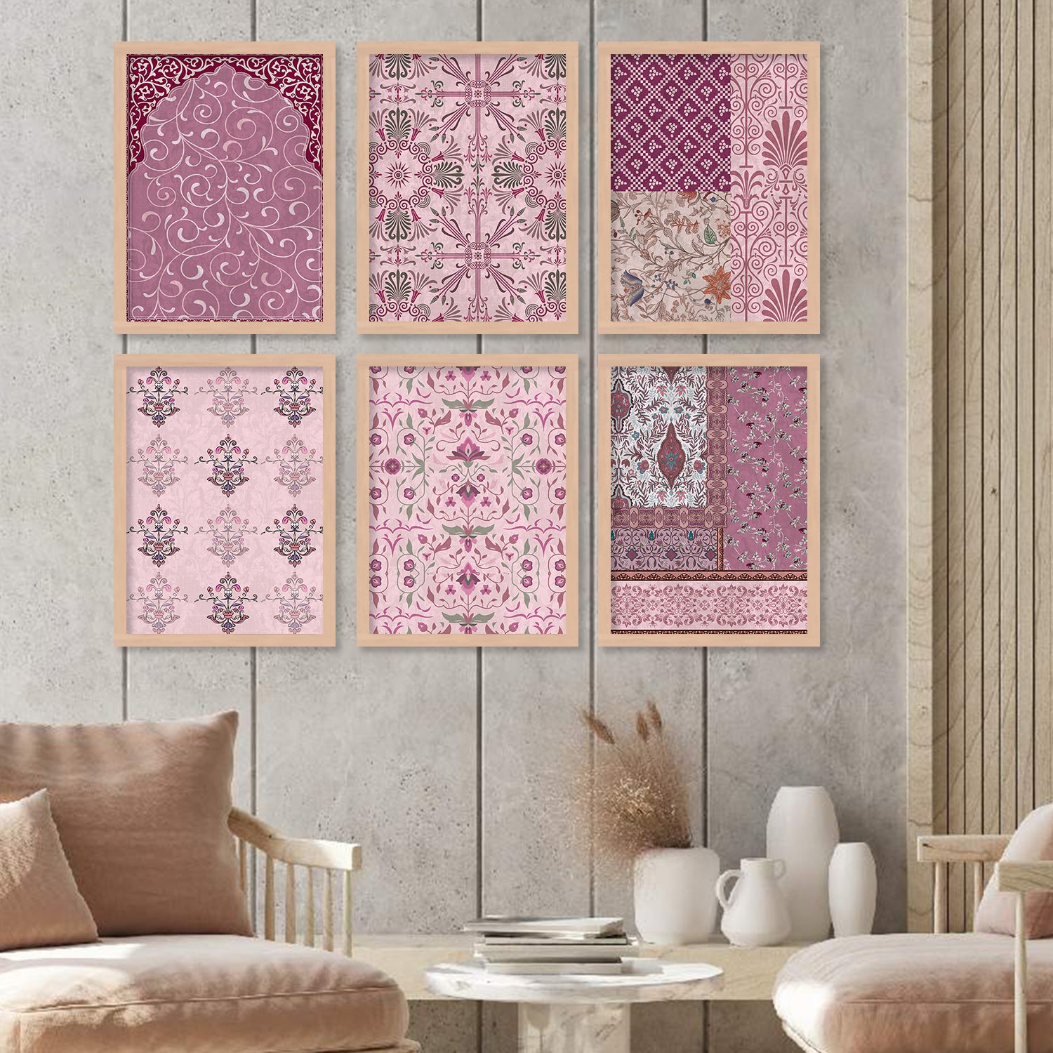 Traditional Indian Pattern Art Framed Posters for Home Living Room Bed ...