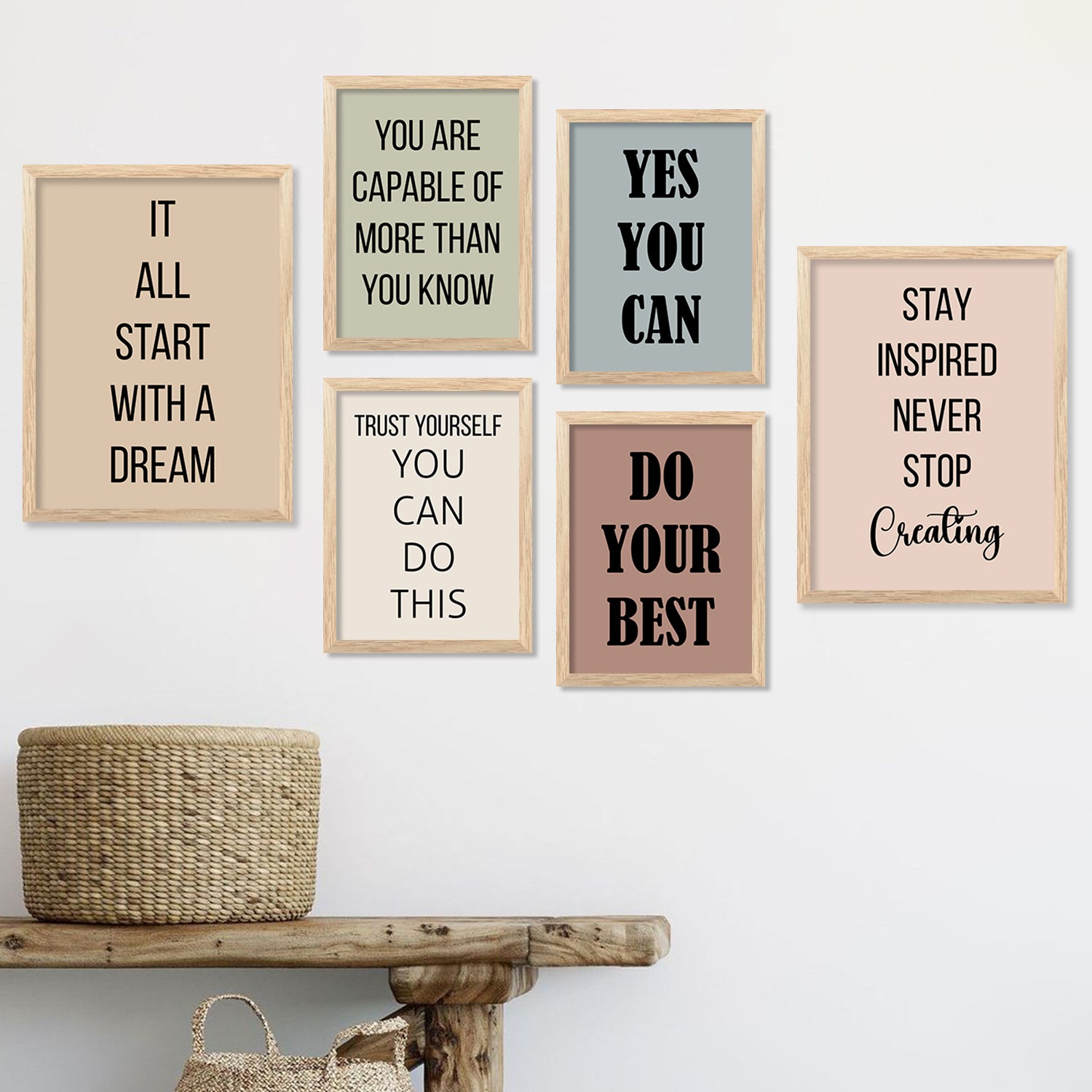 Motivational Quotes Framed Posters for Home and Office Decor - Wall Art ...